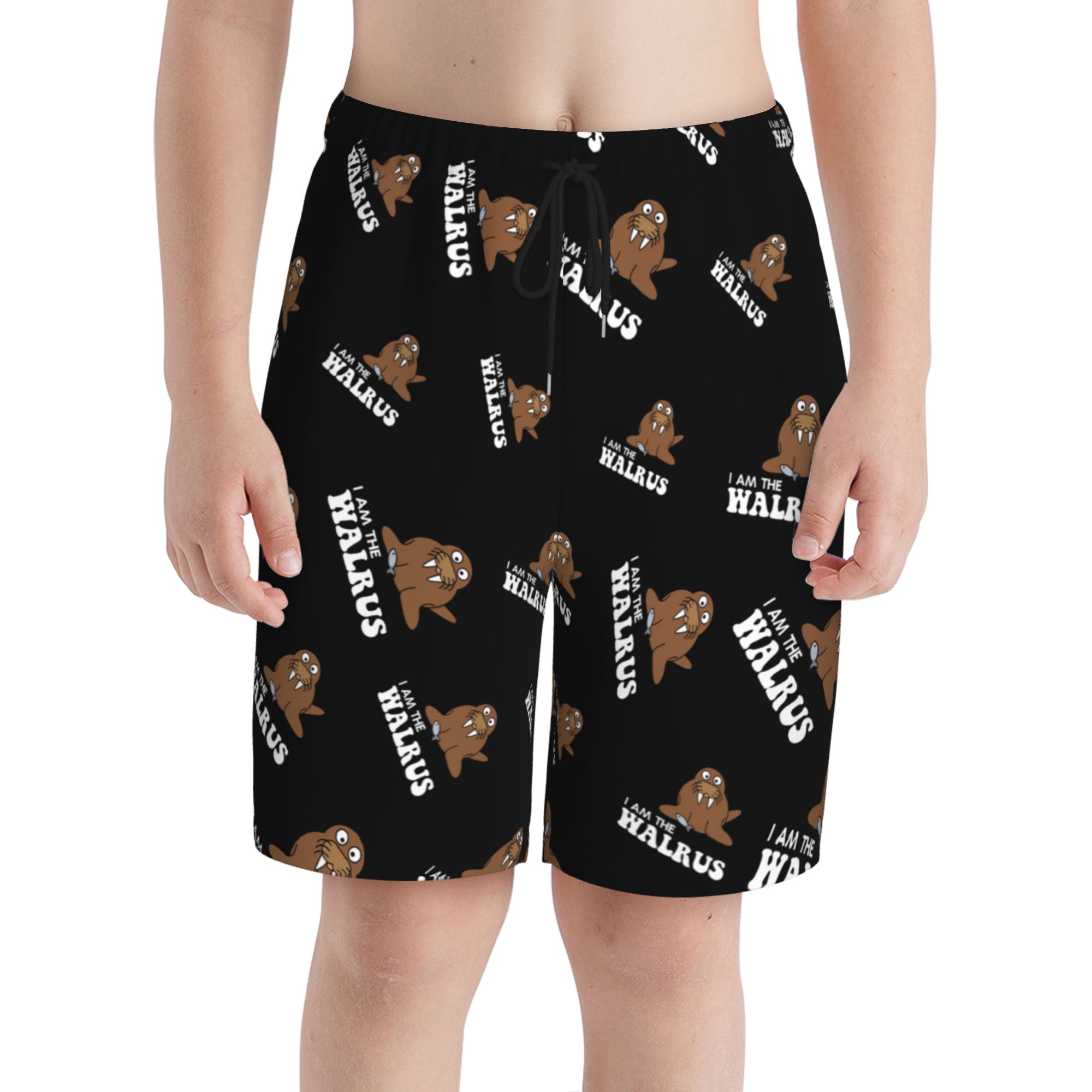 Youth'S Swim Trunks I Am The-Walrus Swim Shorts Print Beach Board ...