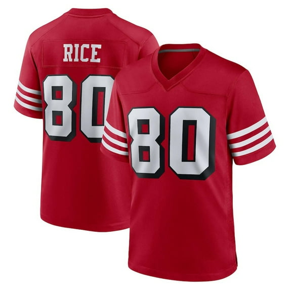 Youth San Francisco Rice 80 Scarlet Alternate Sports Player Game ...