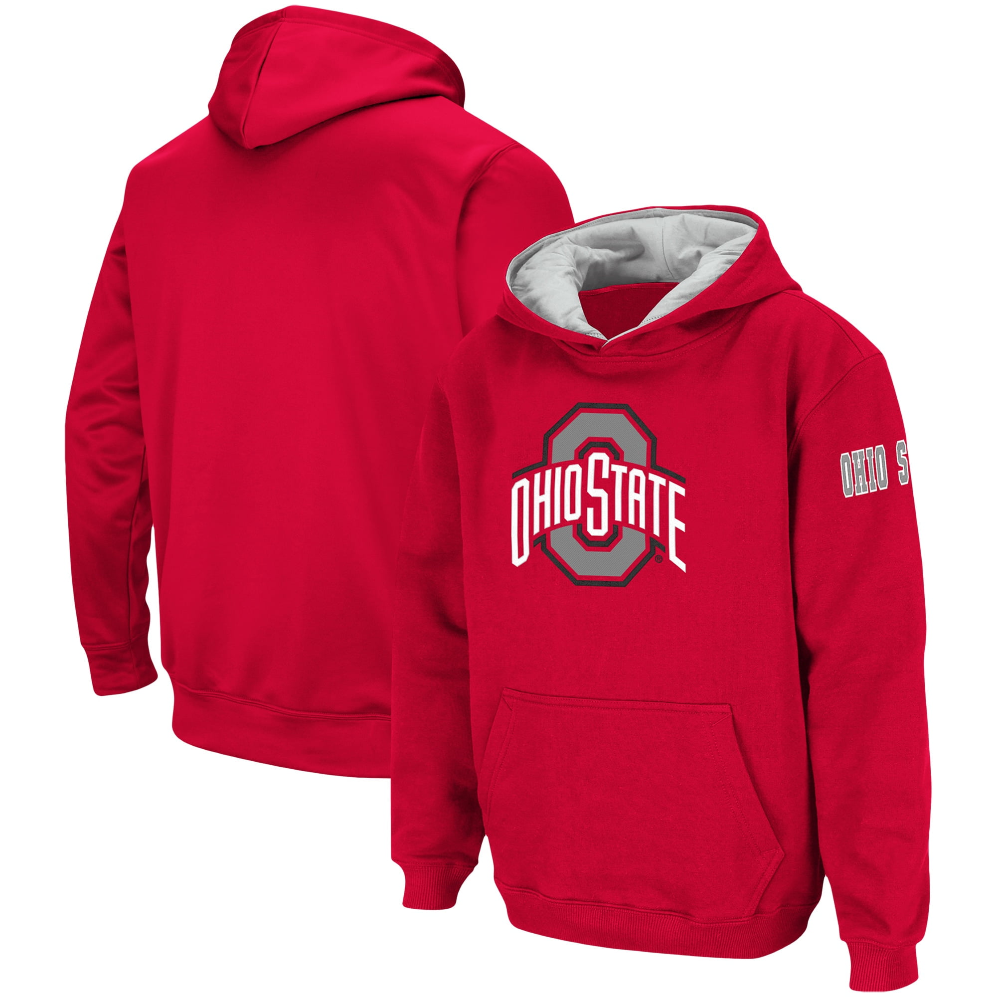 Youth Scarlet Ohio State Buckeyes Big Logo Pullover Hoodie - Walmart.com