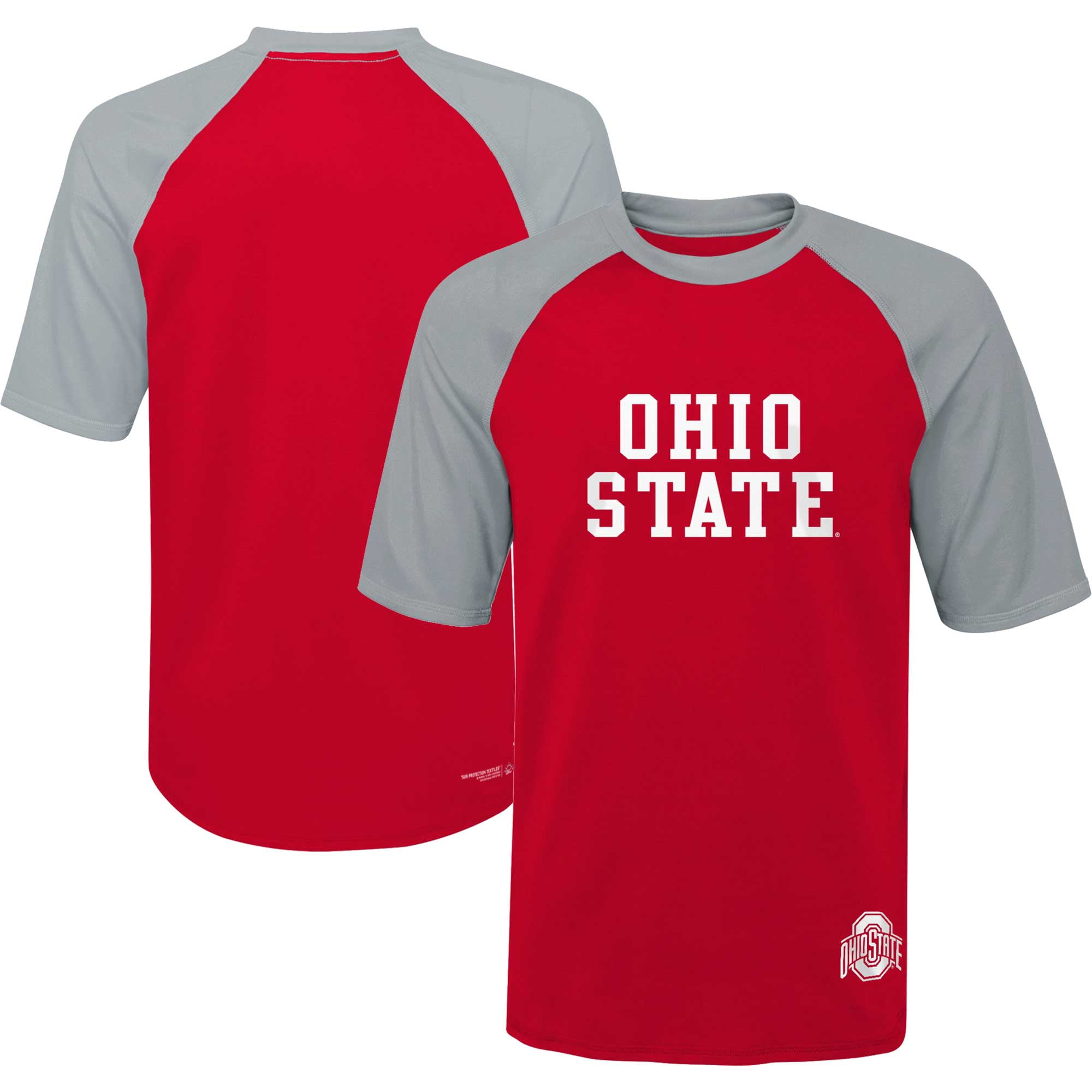 Youth Scarlet Ohio State Buckeyes Mecca Dunes Rash Guard Raglan T-Shirt ...