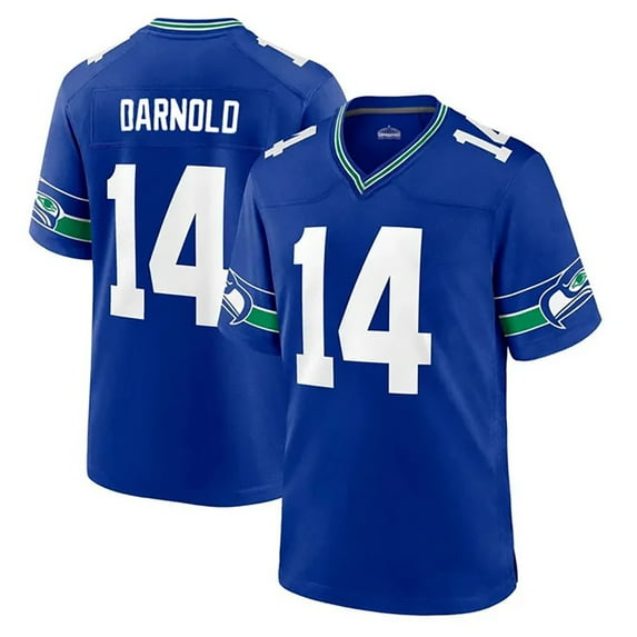 Youth Seattle Darnold 14 Royal Sports Player Game Stitched Name Number ...