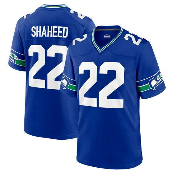 Youth Seattle Shaheed 22 Royal Sports Player Game Stitched Name Number ...