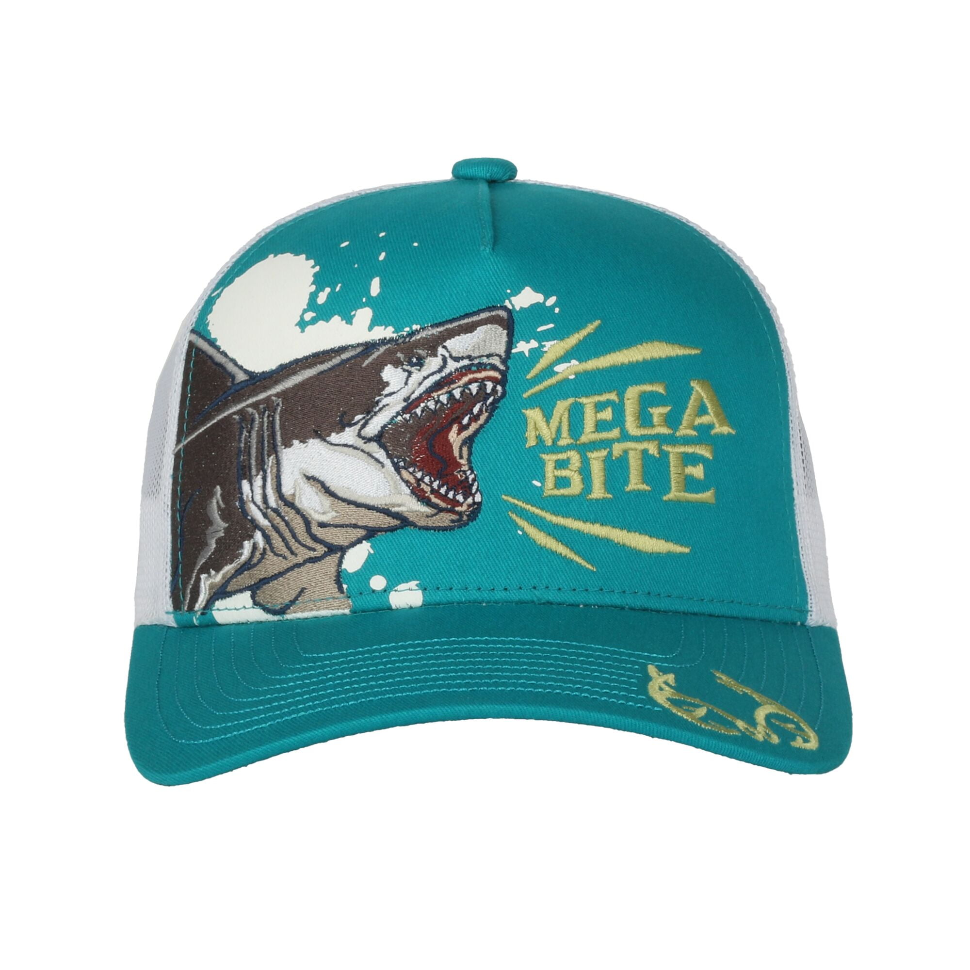 Realtree Youth Size 5-Panel Fishing Cap, Mid Profile Mesh Back, Aqua ...