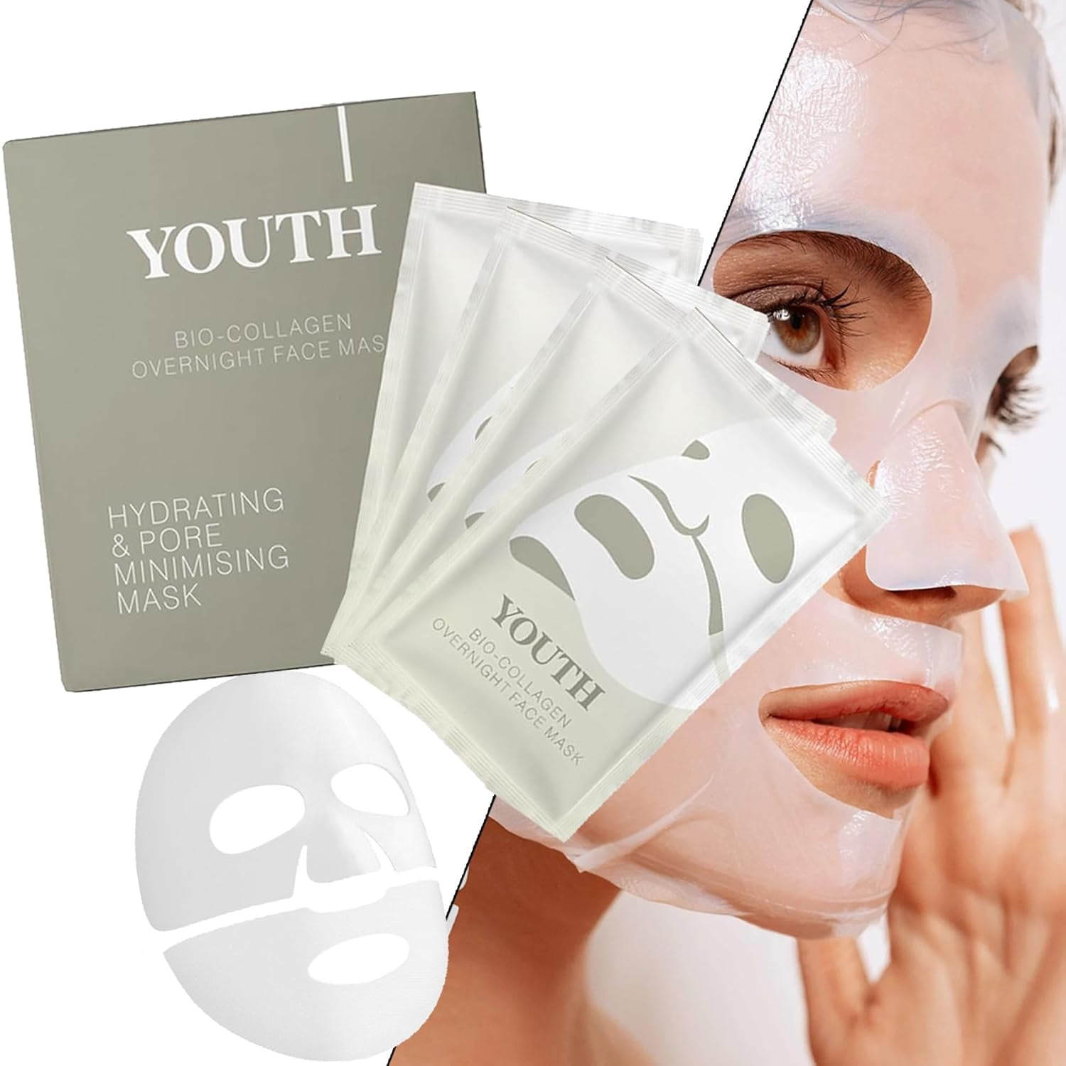 Youth Skin Collagen Mask - Youth Bio-Collagen Overnight Face Mask ...