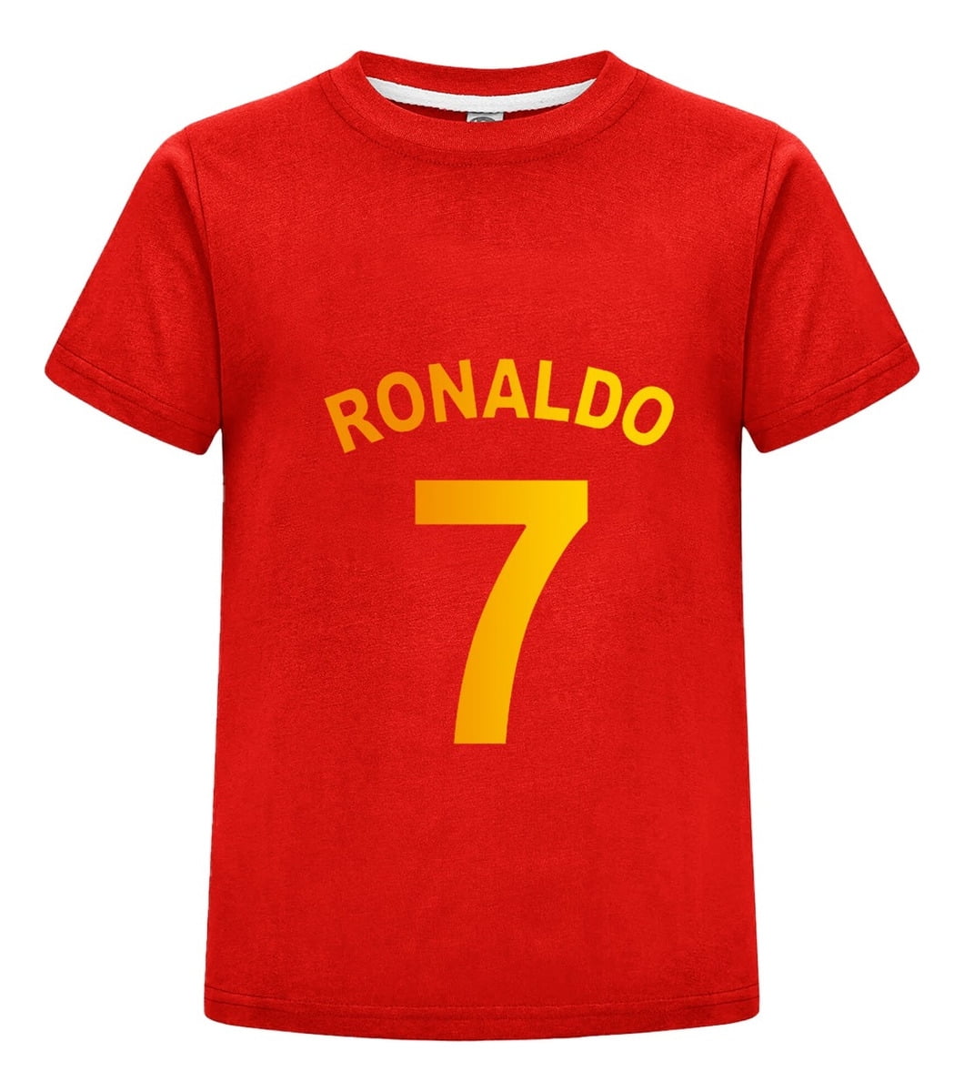 Youth Soccer Tee | Cristiano Ronaldo CR7 Shirt for Kids | Boys Girls Fan T-Shirt for Summer ...