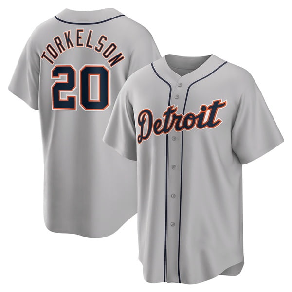 Youth Sport T-Shirt Gray 4 #20 Spencer_Torkelson Detroit_Tig_ers Fans ...