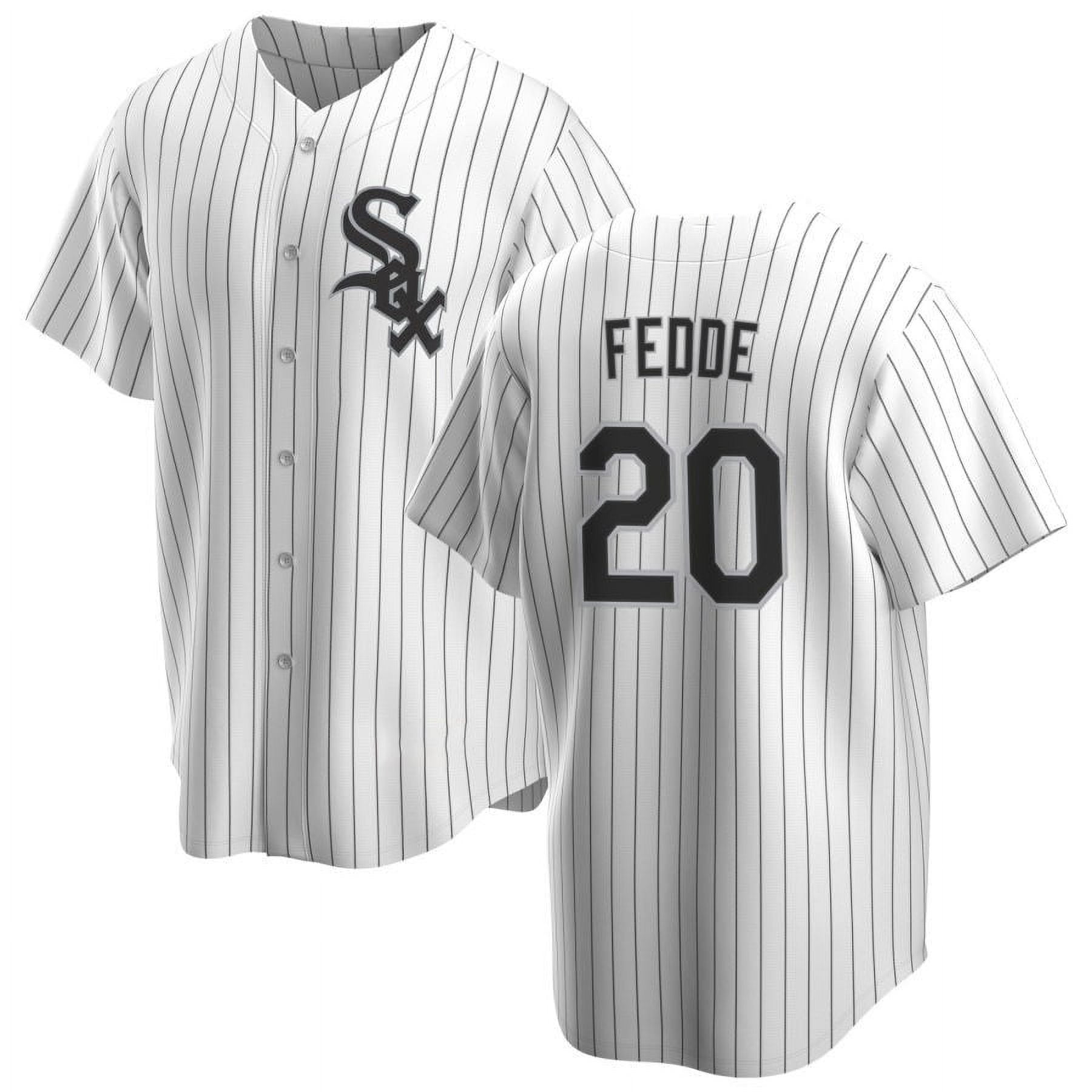 Youth Sport T-Shirt White 6 #20 Erick_Fedde Chicago_White_S_ox Fans ...