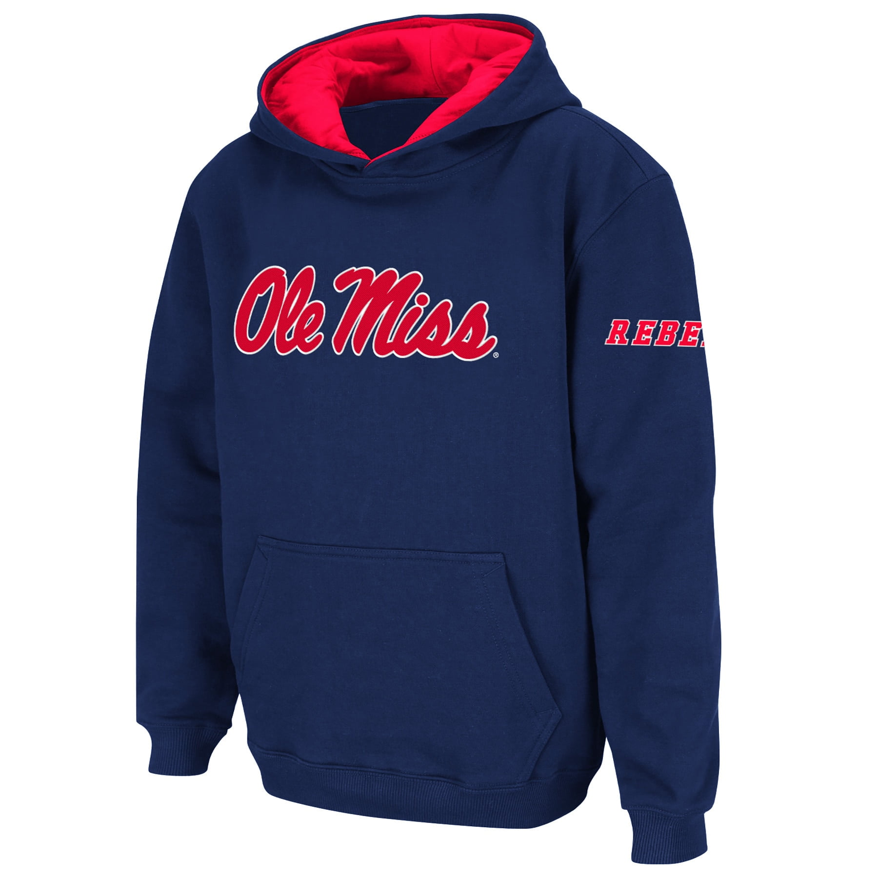 Youth Stadium Athletic Navy Ole Miss Rebels Big Logo Pullover Hoodie ...