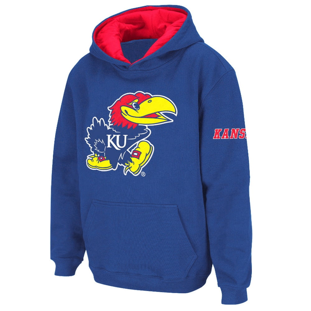 Youth Stadium Athletic Royal Kansas Jayhawks Big Logo Pullover Hoodie ...