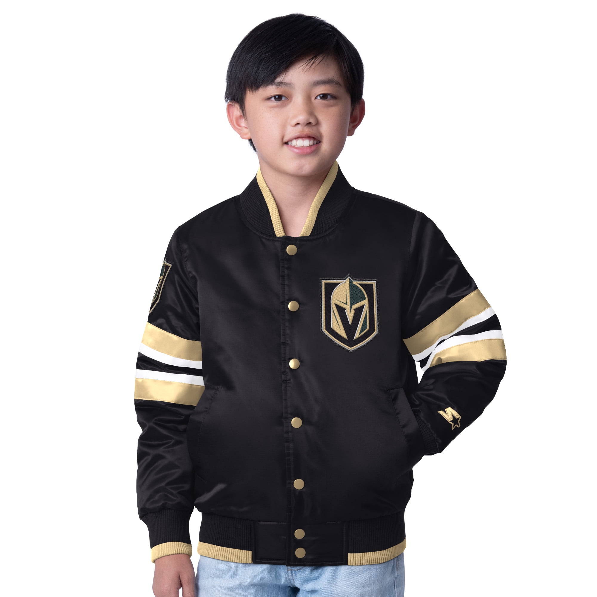 Youth Starter Black/Gold Vegas Golden Knights Scout 1 Full-Snap Varsity ...