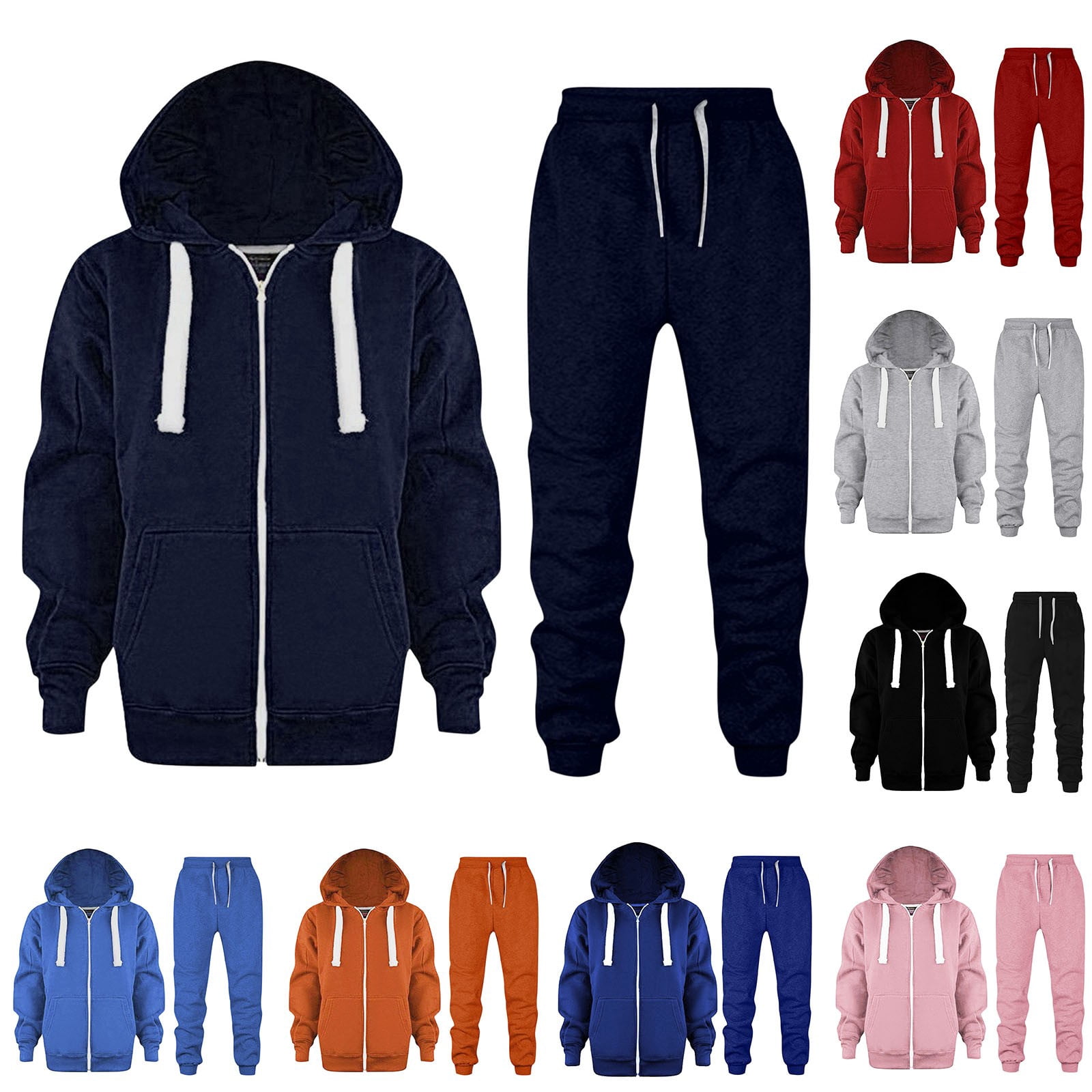 Youth Sweatsuits 2 Piece Set 2025 Casual Winter Long Sleeve Hoodie ...