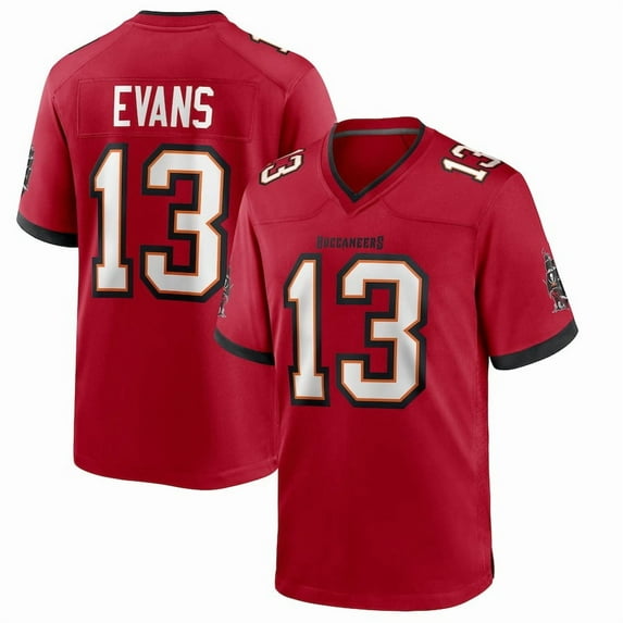 Youth Tampa Bay Evans 13 Red Sports Player Game Stitched Name Number T ...