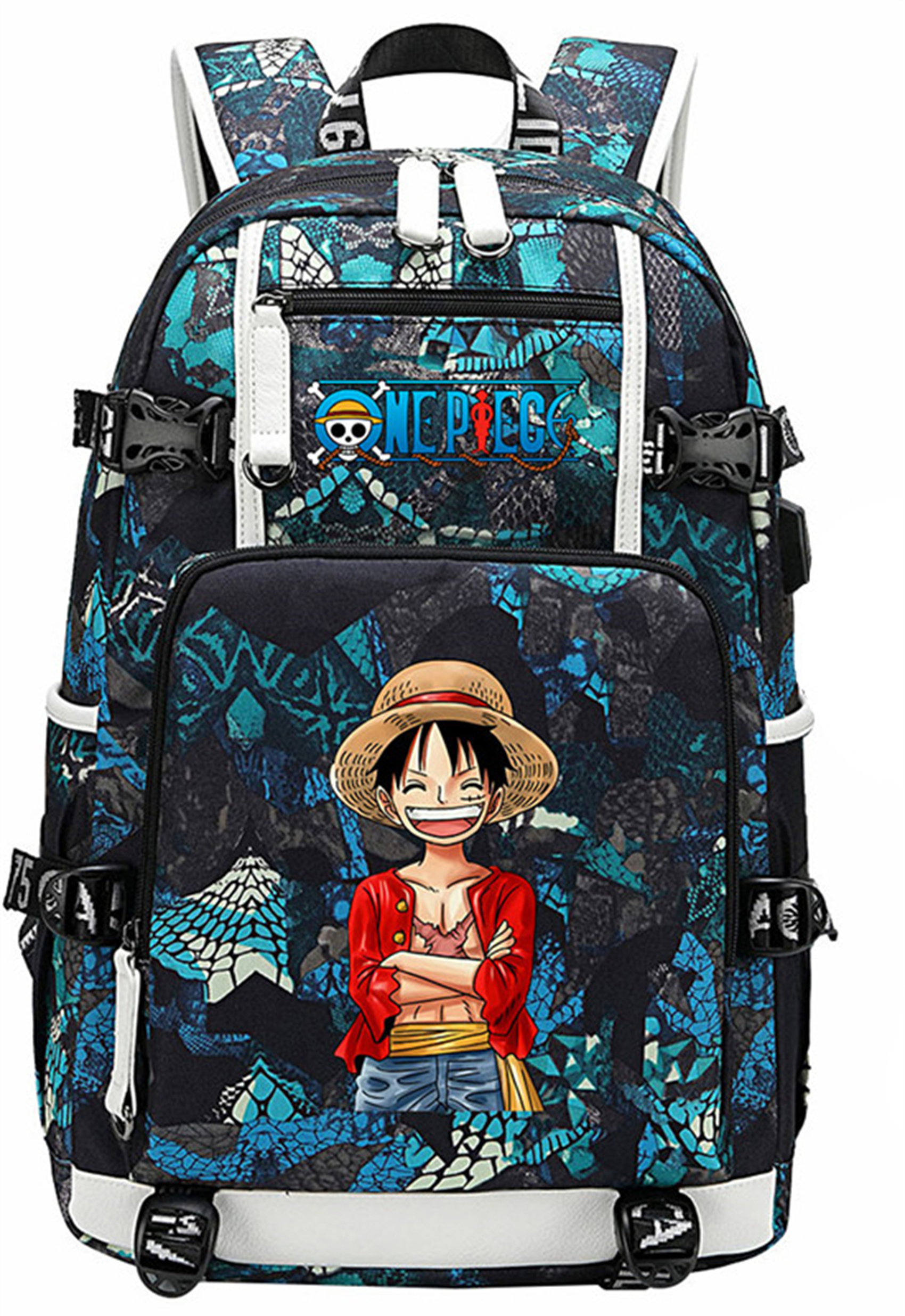Youth Teens One Piece Backpack Lightweight USB Knapsack-Student Back to ...
