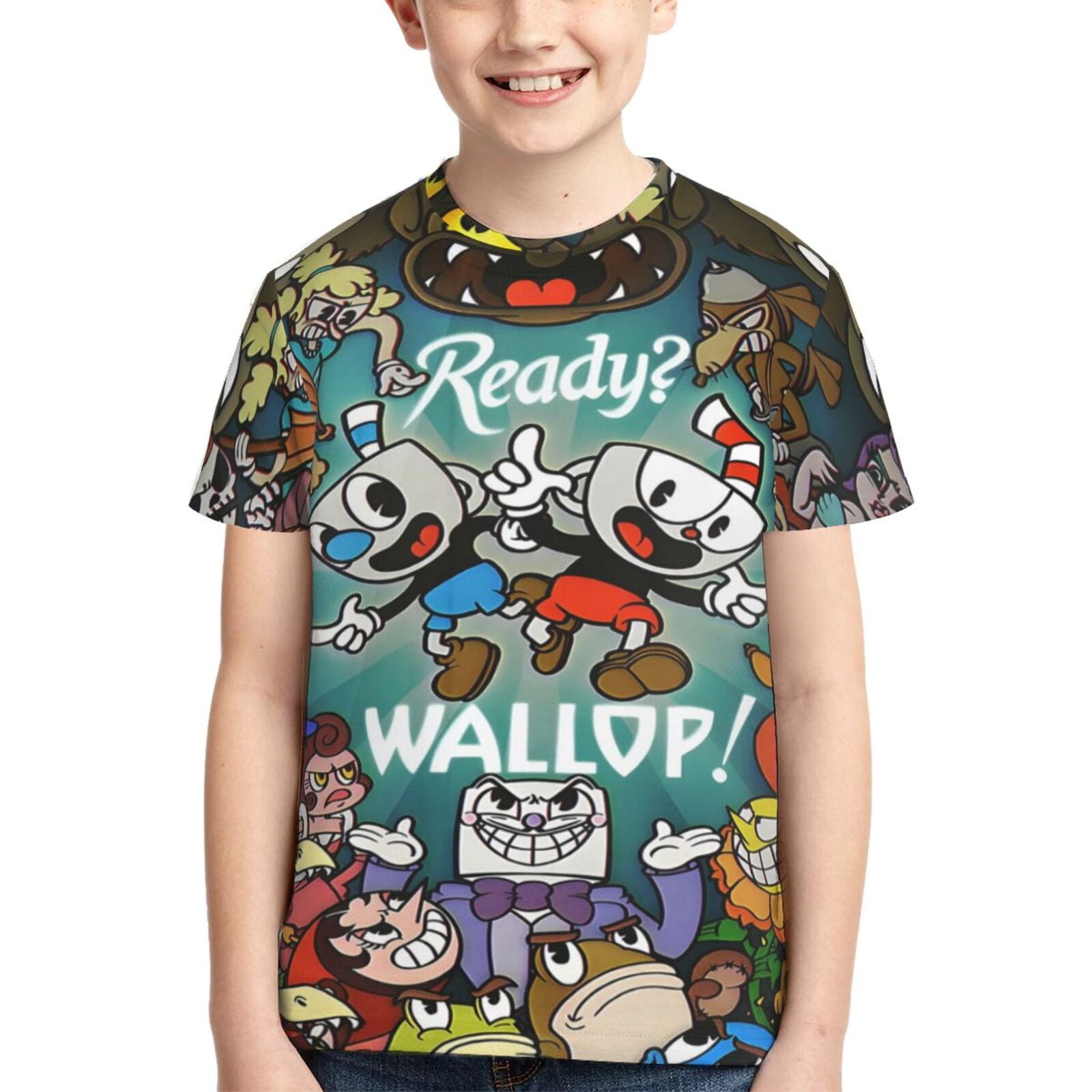 Youth The Cuphead Show T Shirts 3D Printed Short Sleeve Tee Shirt for ...