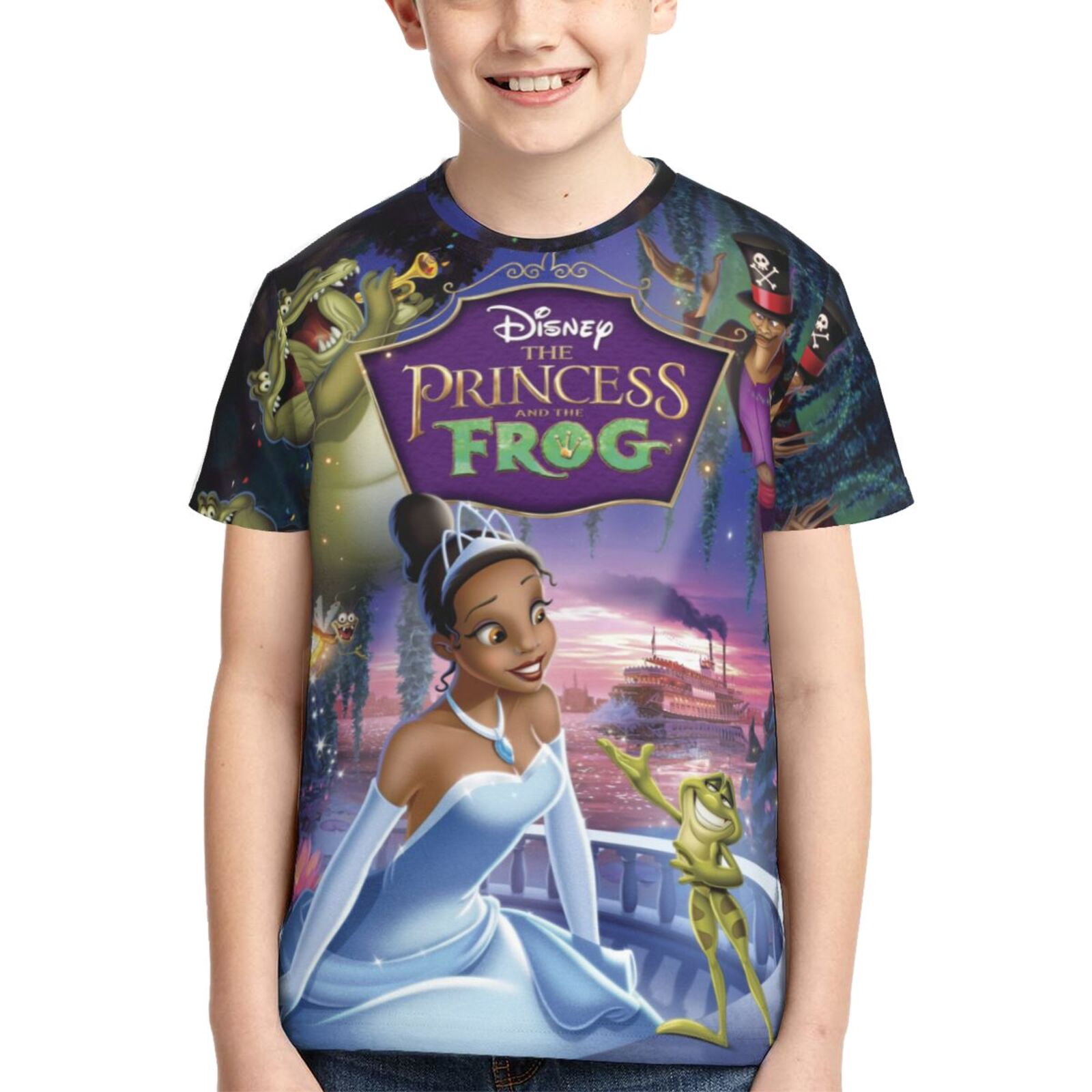 Youth The Princess And The Frog T Shirts 3D Printed Short Sleeve Tee ...