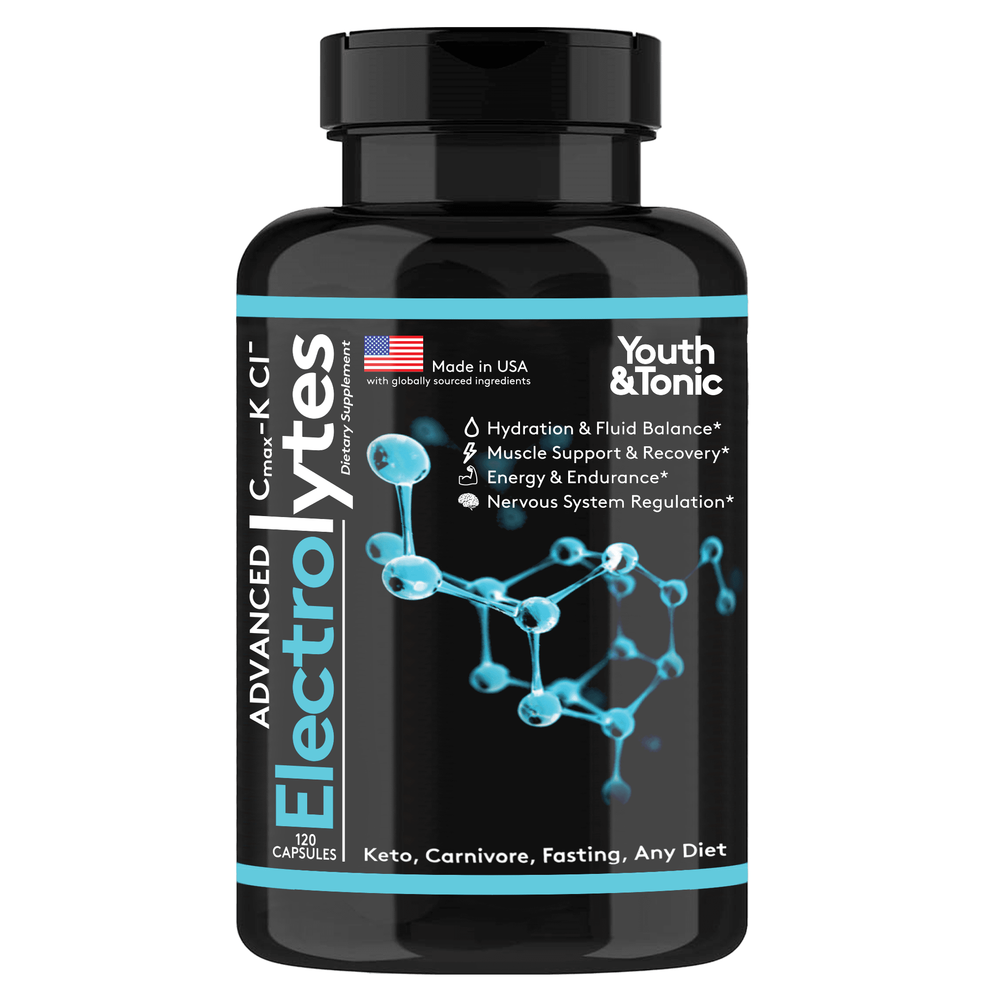 Youth & Tonic Tonic Advanced Electrolytes Hydrating Tablets Dietary ...