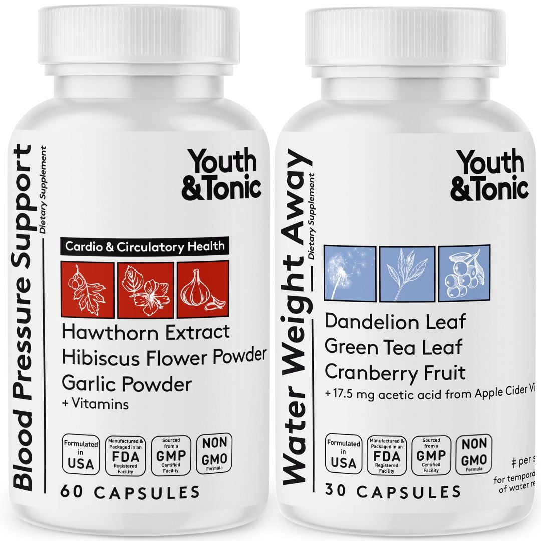 Youth & Tonic Tonic Herbal Pills Blood Pressure Support Dietary ...