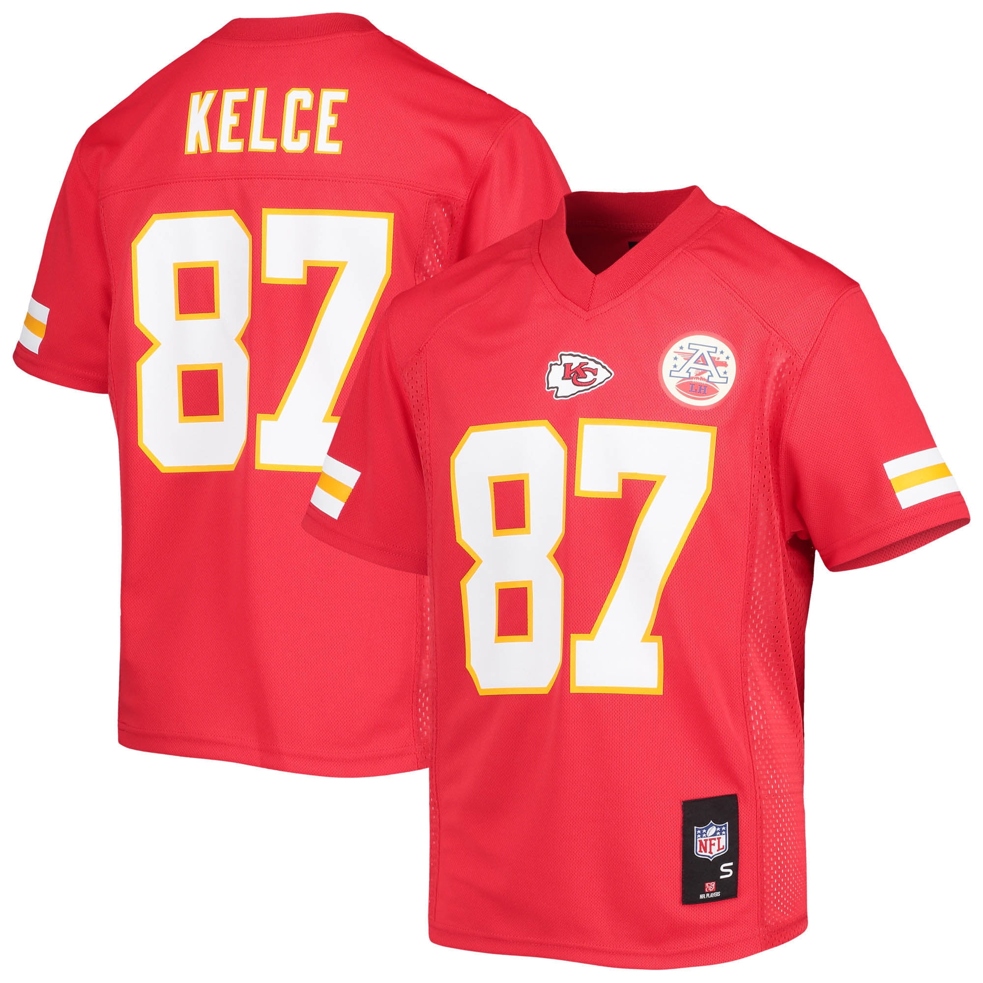 Youth Travis Kelce Red Kansas City Chiefs Replica Player Jersey ...
