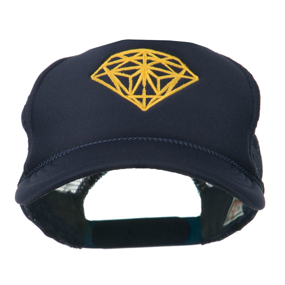 Youth Two Inches Diamond Embroidered Foam Mesh Cap - Navy OSFM ...