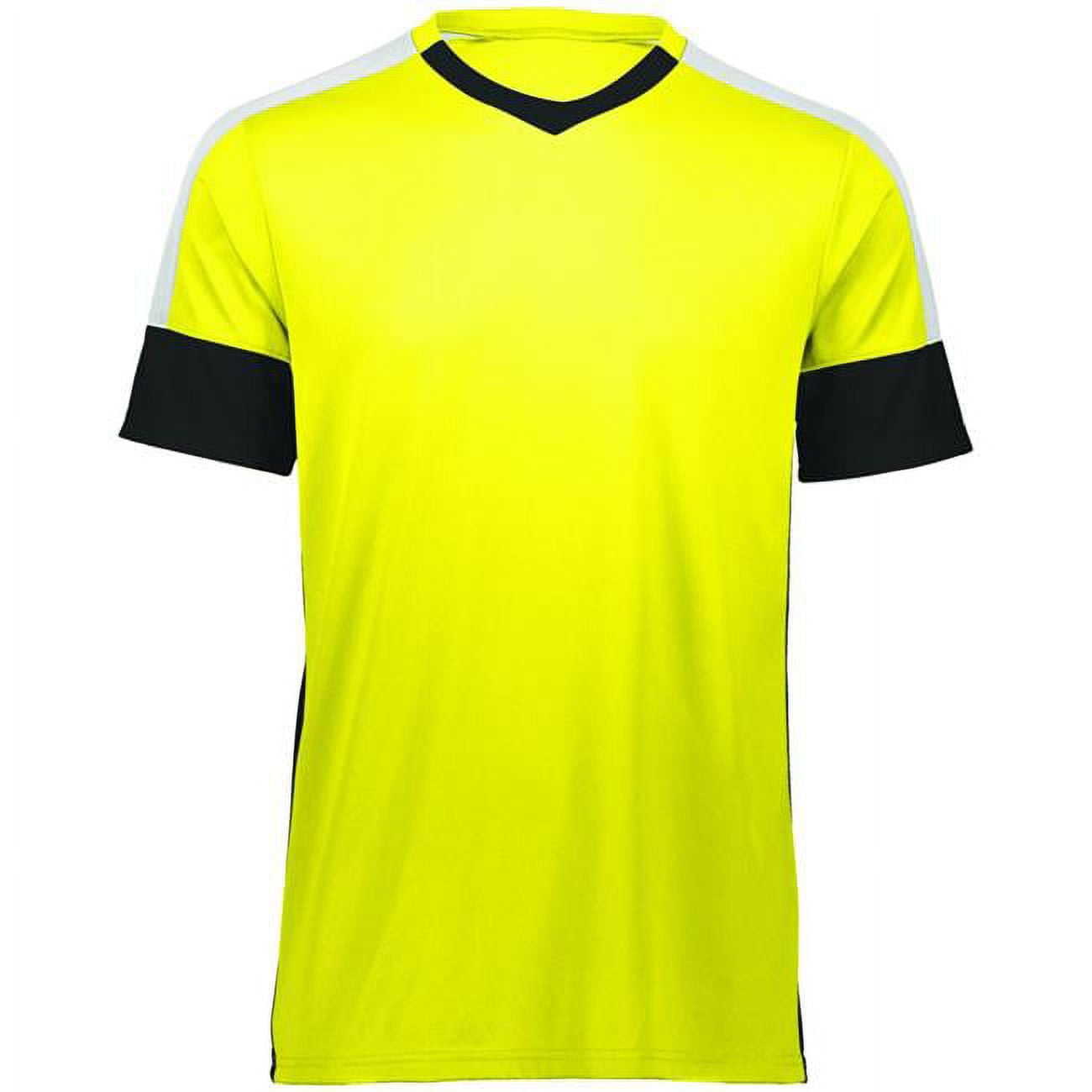 Youth Wembley Soccer Jersey - Power Yellow, Black & White - Large ...