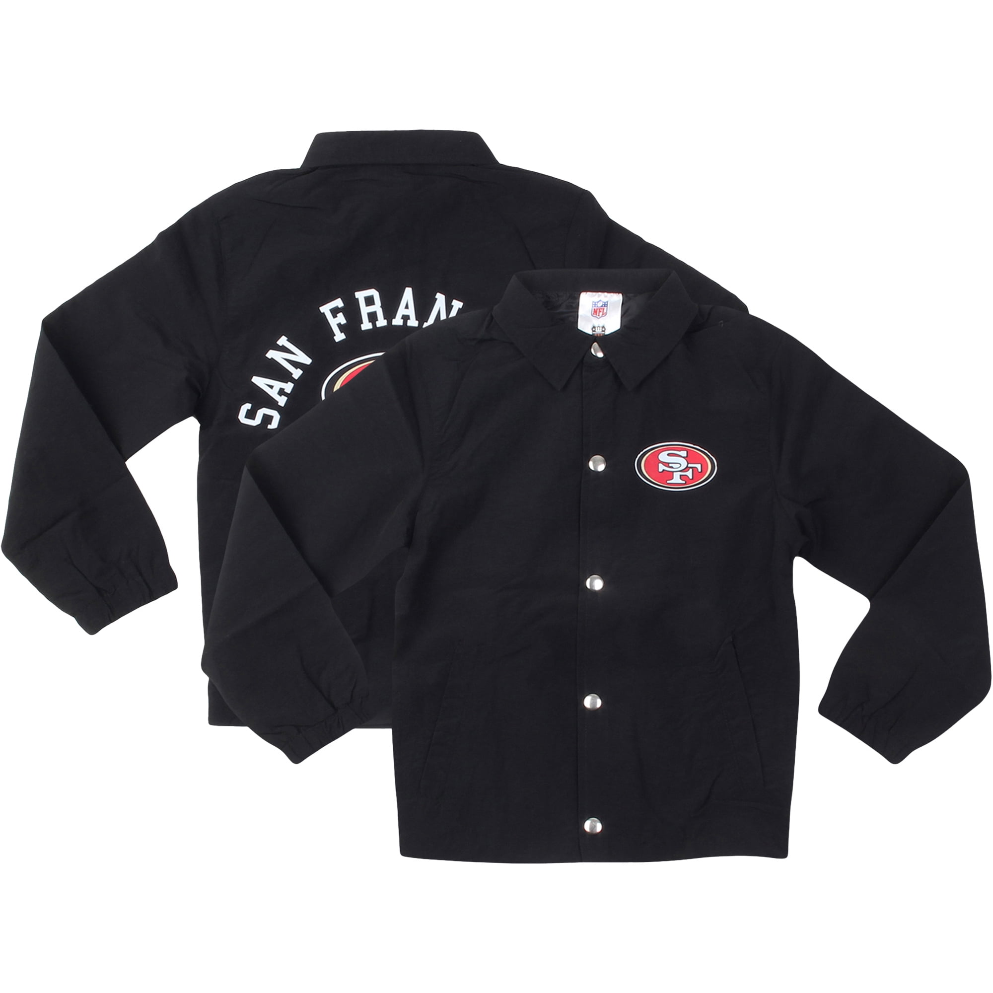 Youth Wes & Willy Black San Francisco 49ers T Buck's Full-Snap Coaching ...