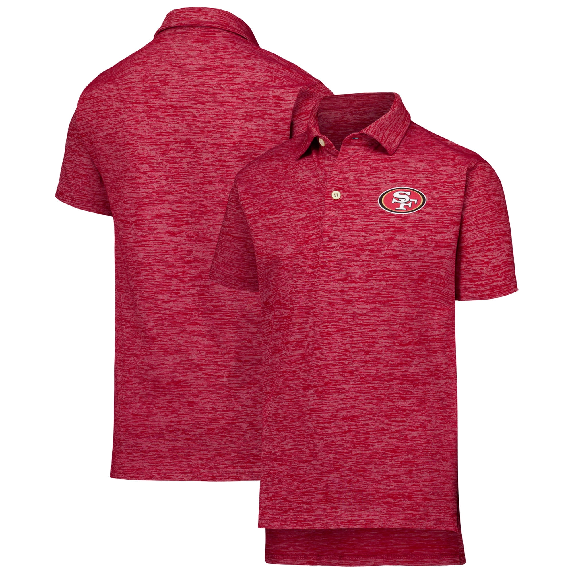 Youth Wes & Willy Scarlet San Francisco 49ers Cloudy Yarn Polo ...
