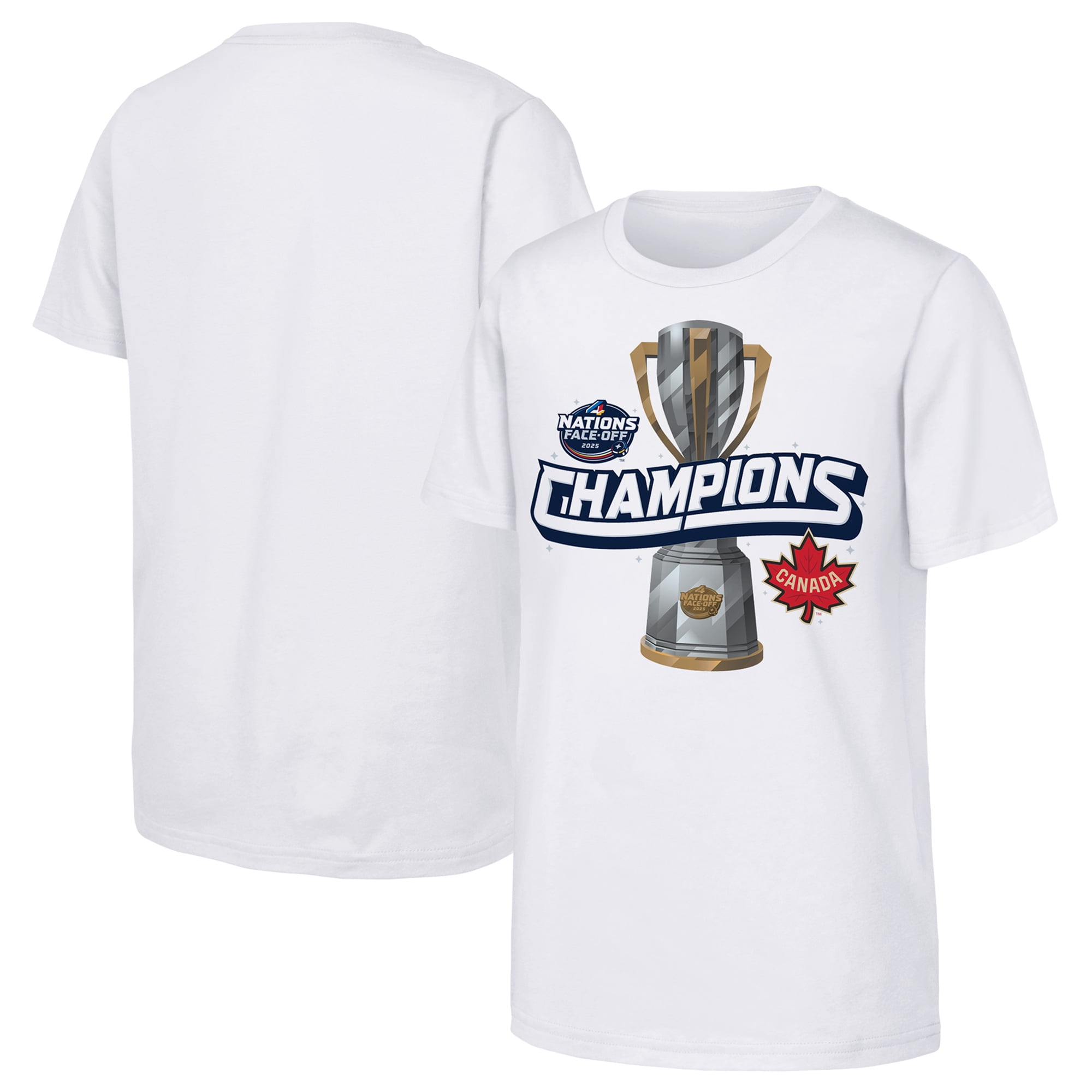 Youth White Canada 2025 4 Nations Face-Off Champions T-Shirt - Walmart.com