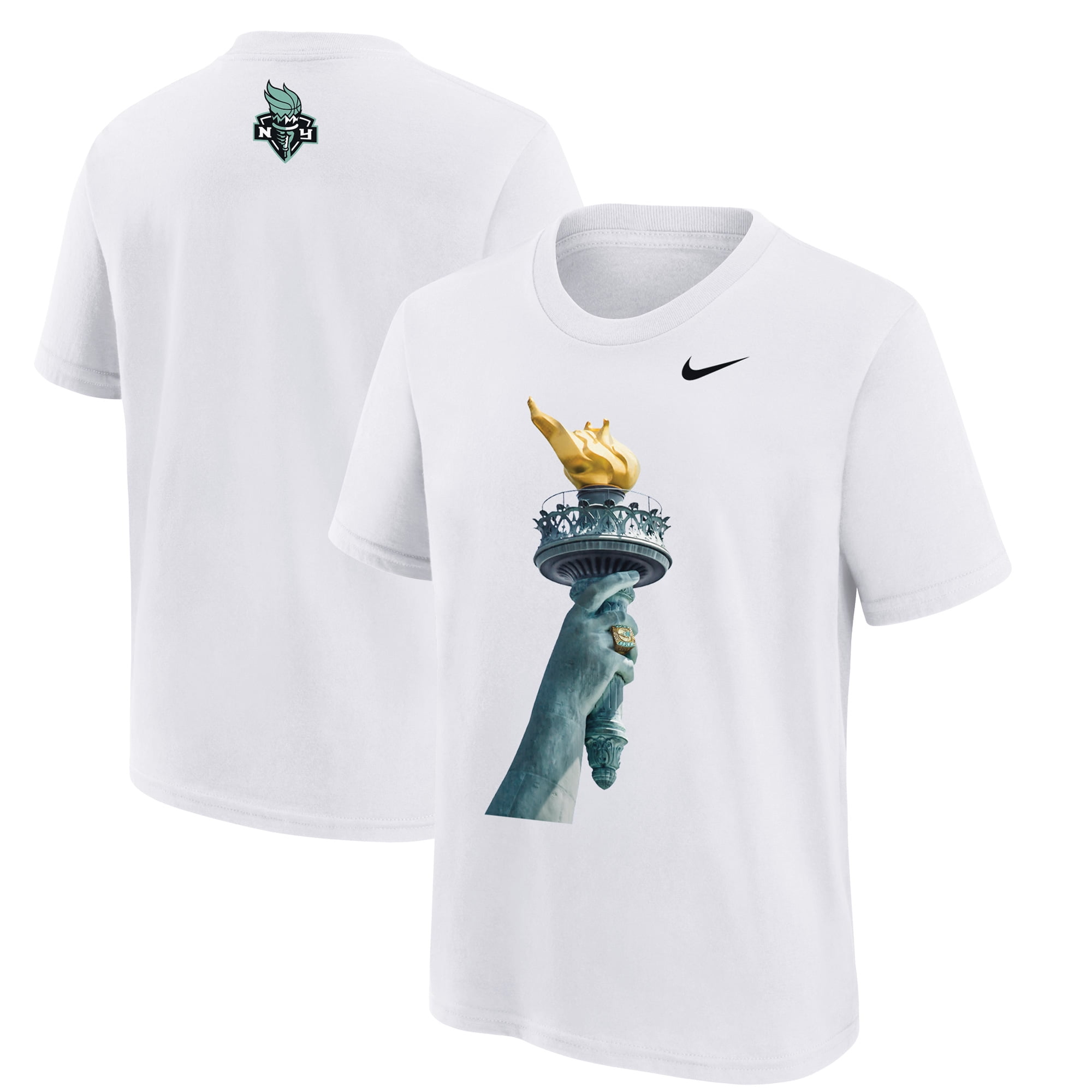 Youth White New York Liberty 2024 WNBA Finals Champions Ring Parade T ...