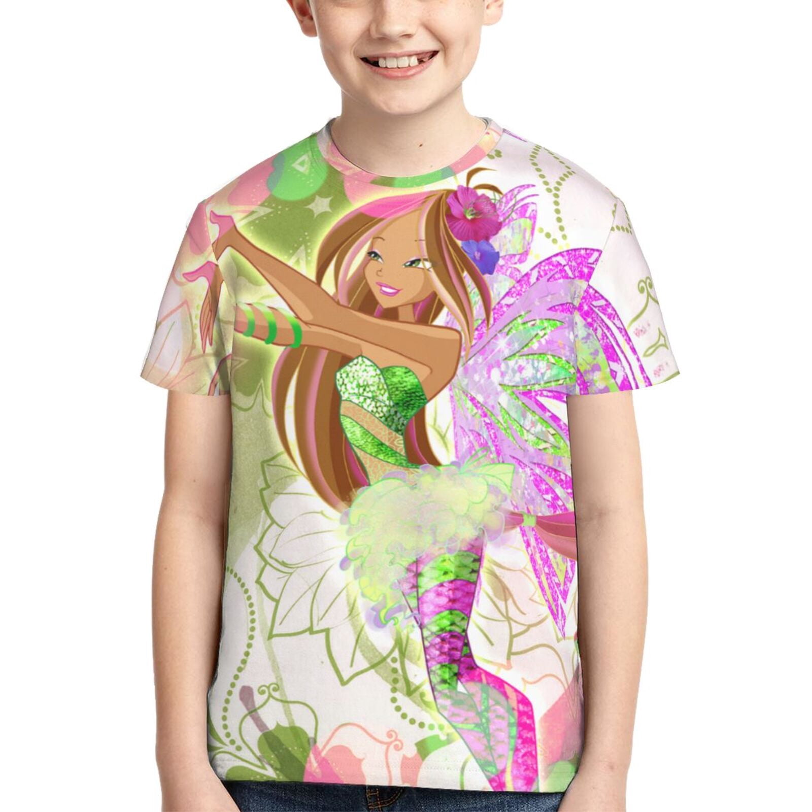 Youth Winx Club T Shirts 3D Printed Short Sleeve Tee Shirt for Boys ...