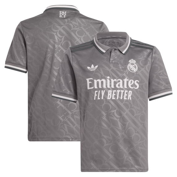 Youth adidas Originals Charcoal Real Madrid 2024/25 Third Replica ...