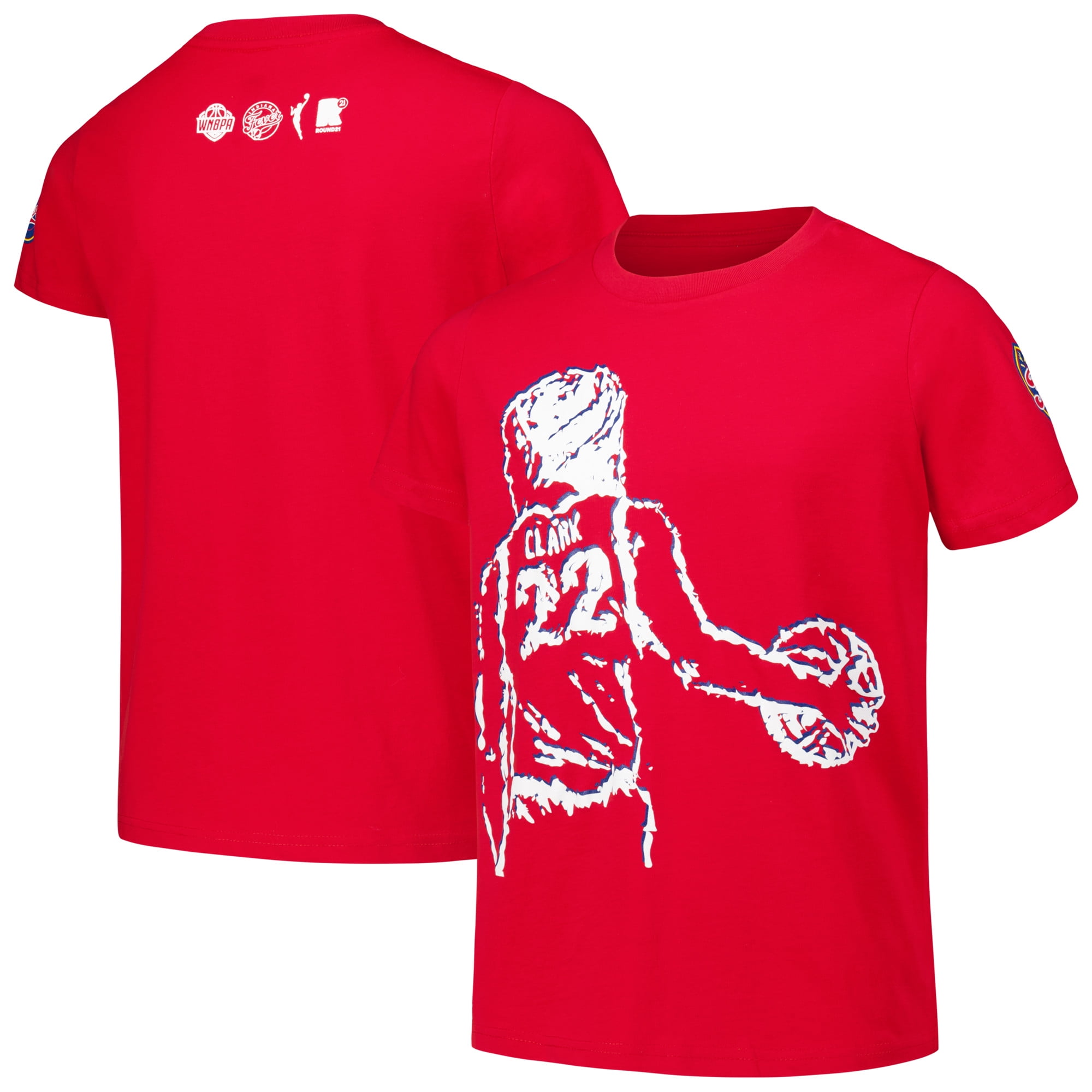 Youth round21 Caitlin Clark Red Indiana Fever Draft Night T-Shirt ...