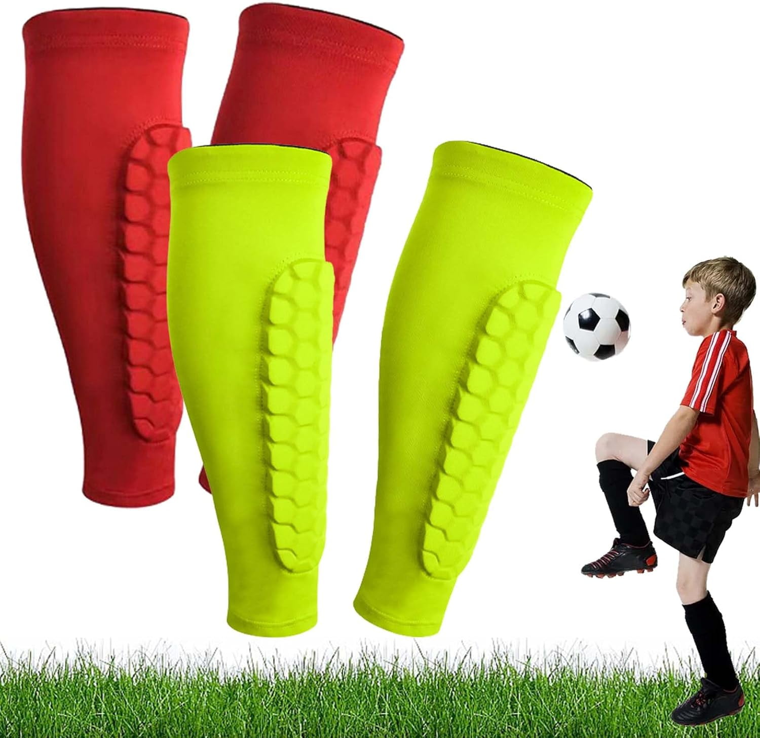 Youth shin guards, Shin Defender Shin Guards Kids, Calf Compression ...