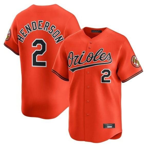 Youth top Baltimore Orange #2 Hen_derson Button Short Sleeve Fan ...