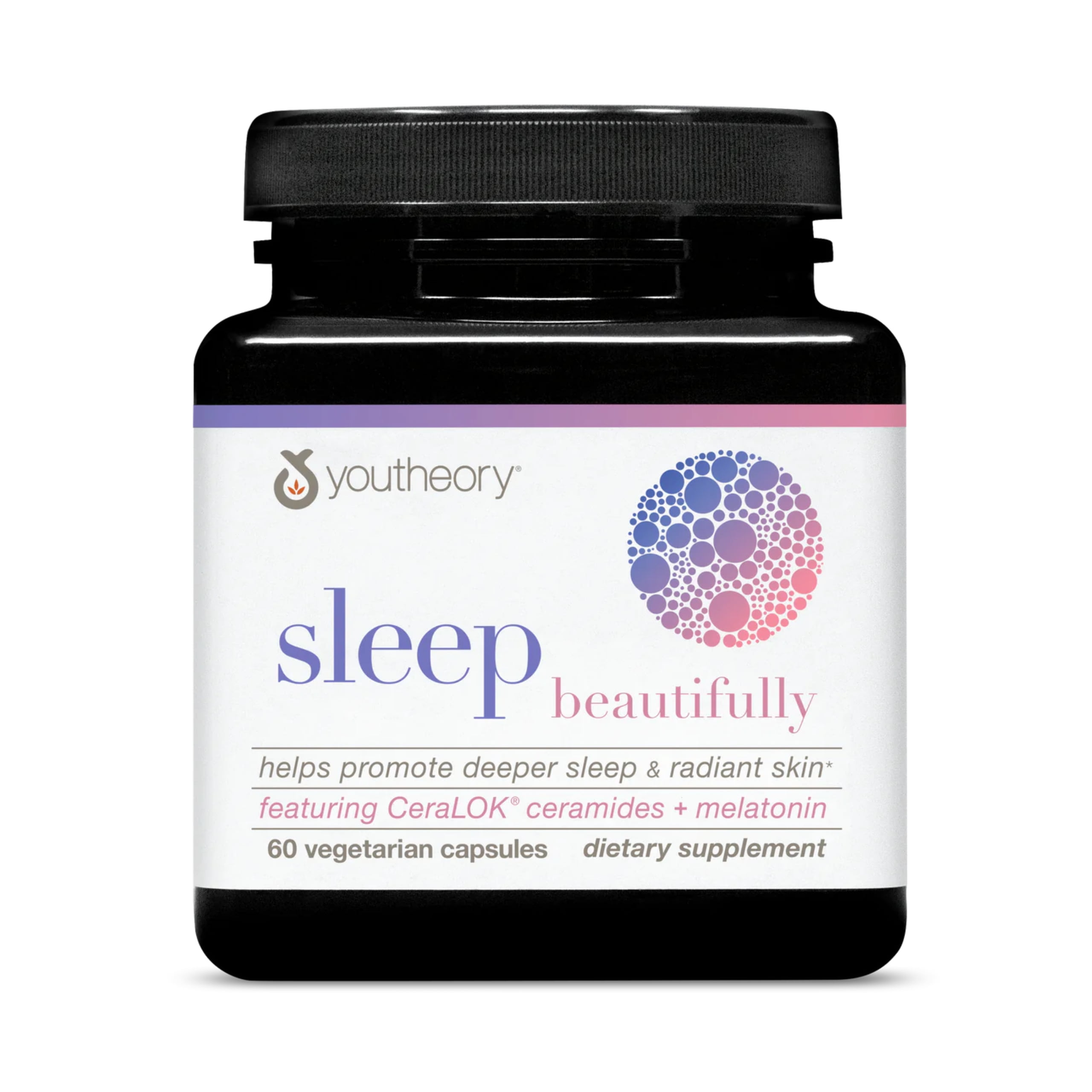 Youtheory Sleep Beautifully - Skincare & Sleep Support Supplement* - Contains CeraLOK Ceramides ...