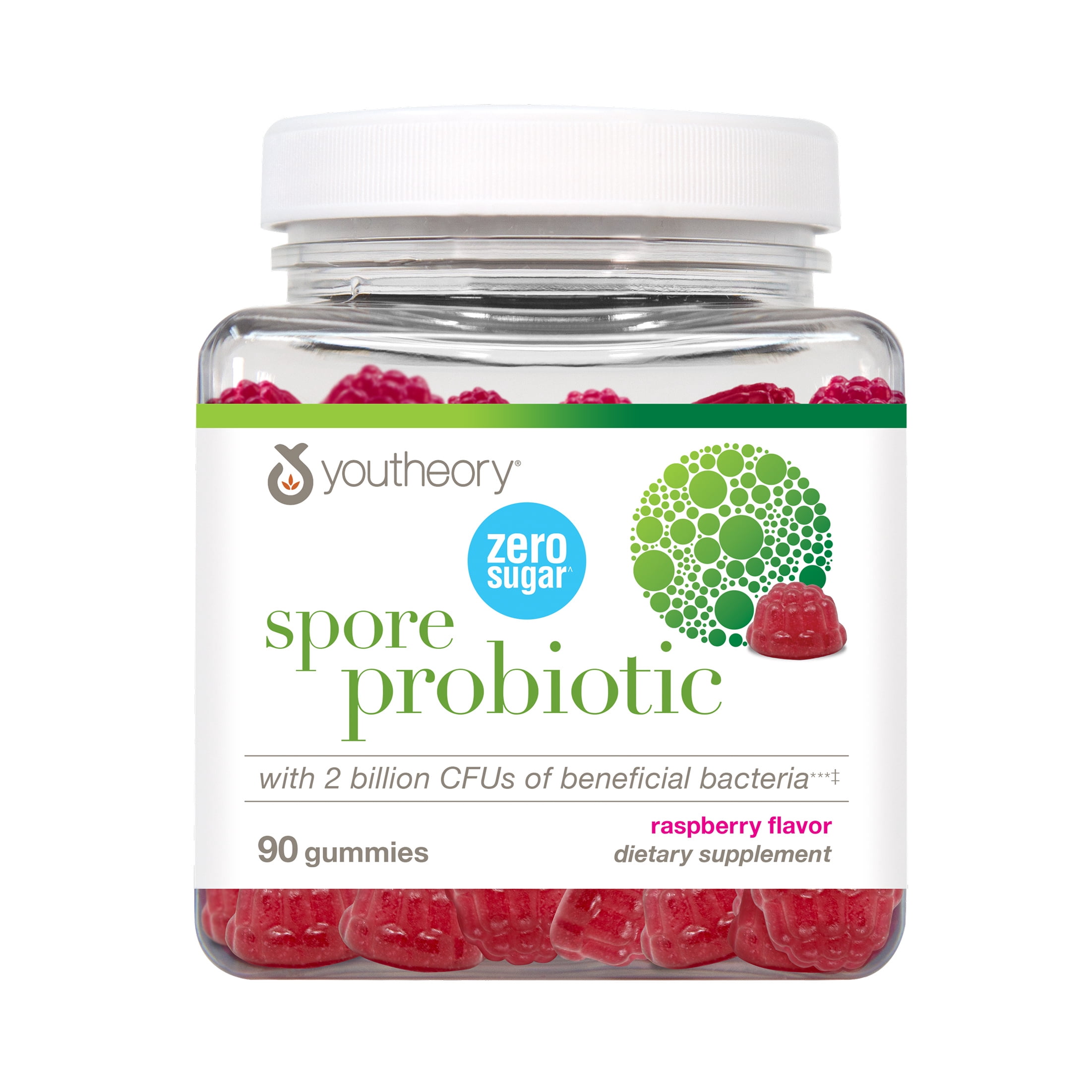 Youtheory Spore Probiotic Zero Sugar Gummy 90ct - Walmart.com