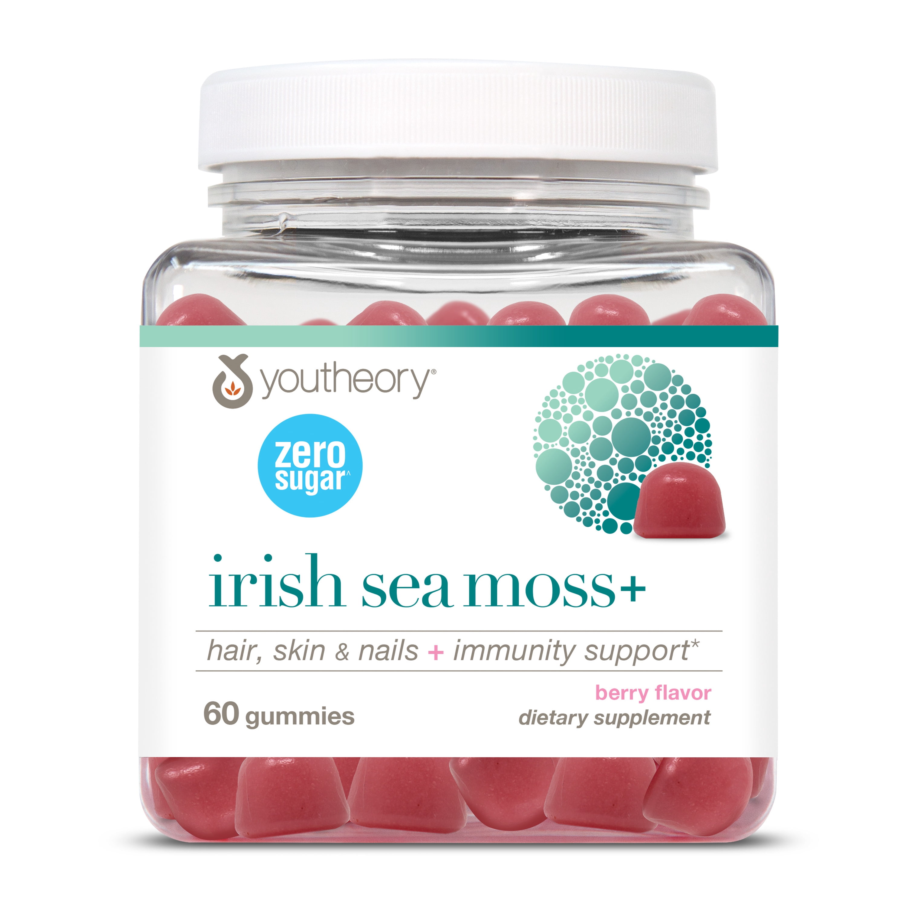 Youtheory Zero Sugar Irish Sea Moss Gummy 60ct - Walmart.com