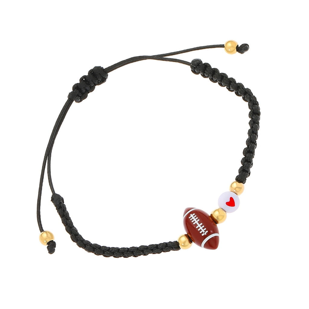 Youthful Soccer Inspired Bracelet with Sturdy Braided Material for ...