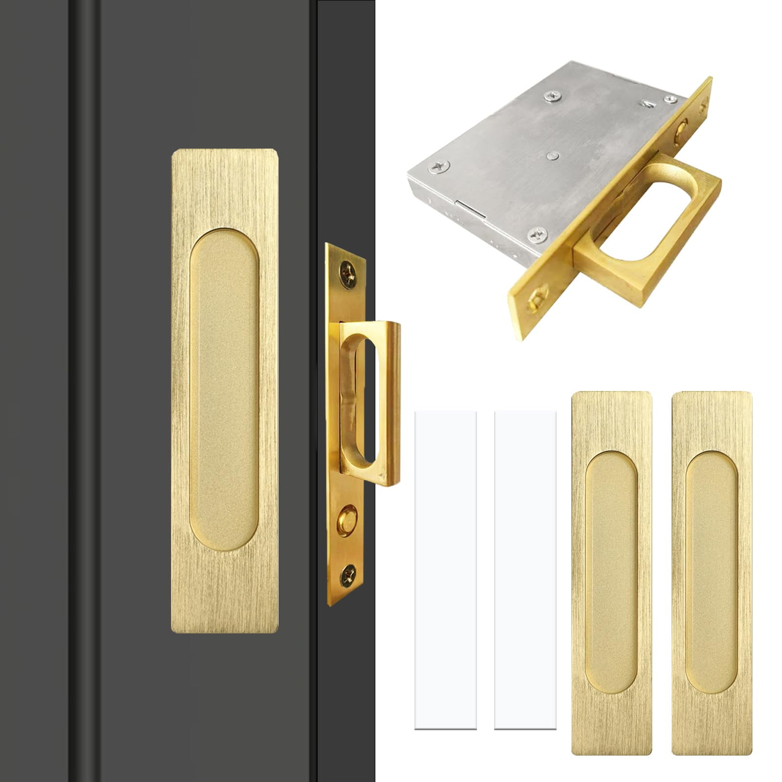 Youthua Recessed Finger Flush Pulls with Edge Pull, Sliding Barn Door ...