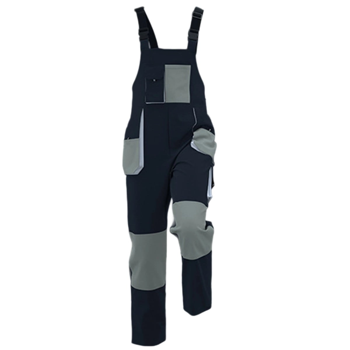 Youthup Big&Tall Men's Color Block Suspender Cargo Work Pants with 7 ...