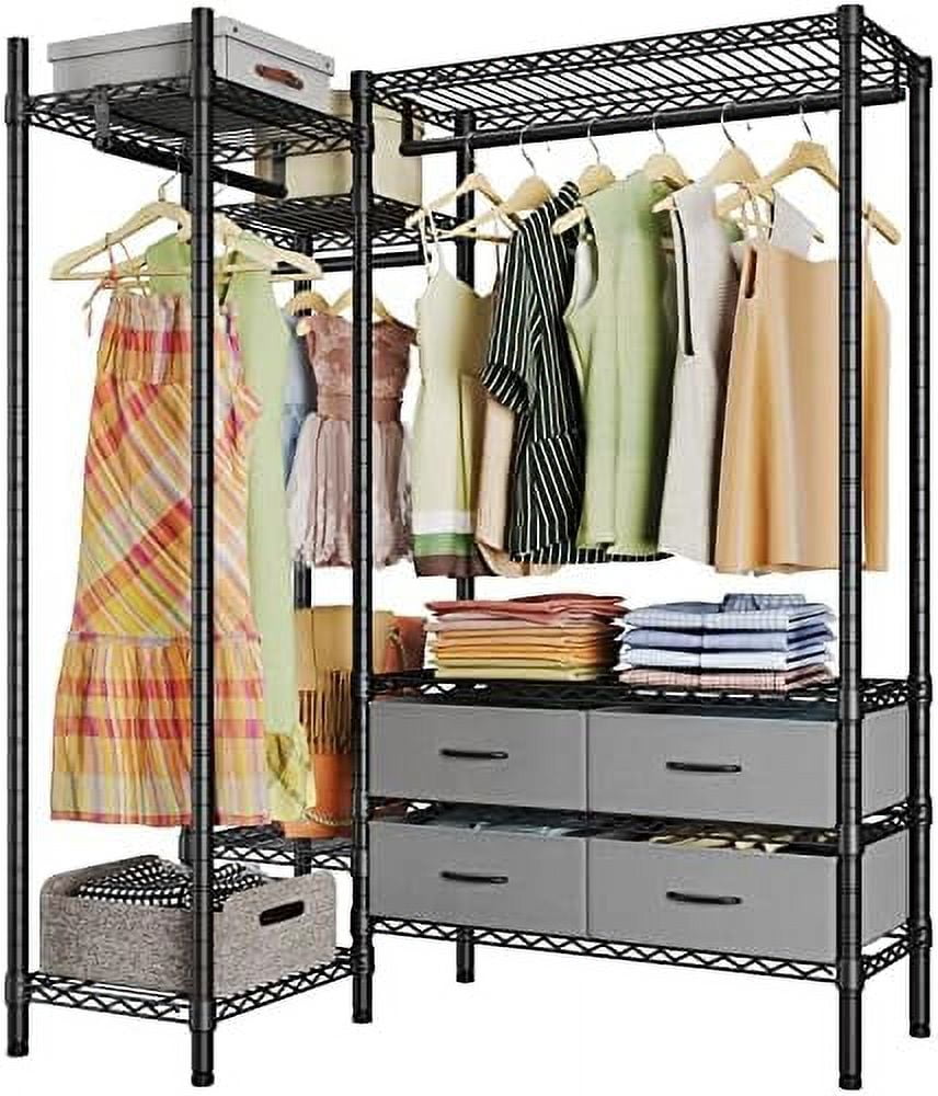 Youtuboom L20 Corner Garment Rack Heavy Duty L Shaped Clothing Rack ...