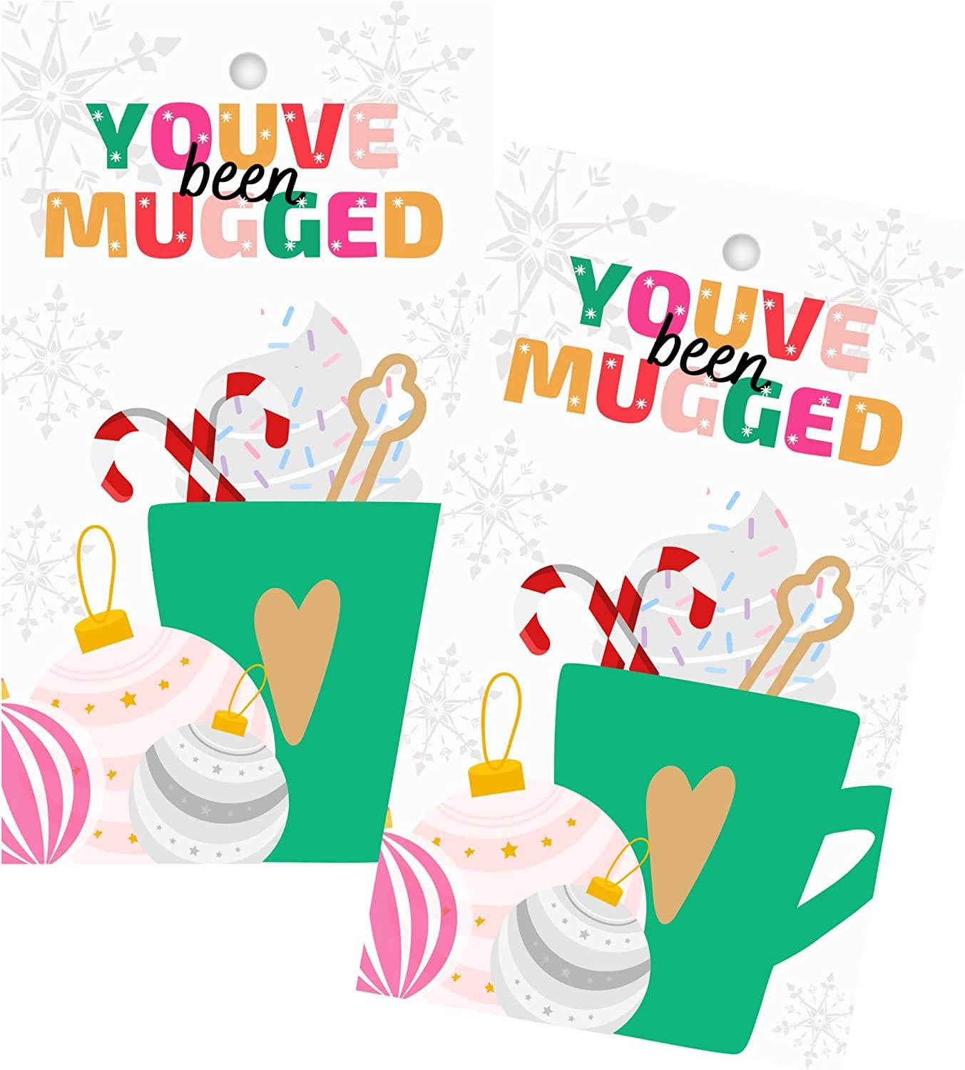 Youve Been Mugged Holiday Hang Tags 30 Pack 2 x 3.5 inches Business ...