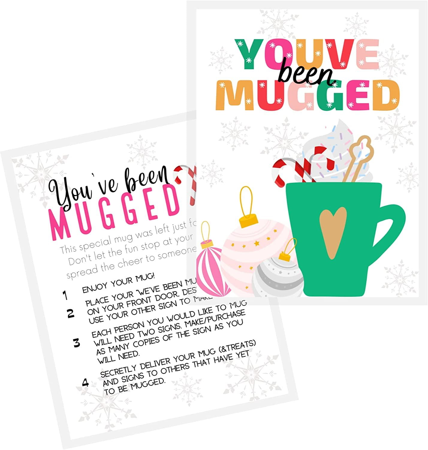 Youve Been Mugged Holiday Game Sheets 40 Pack 8.5x11" inch Standard ...