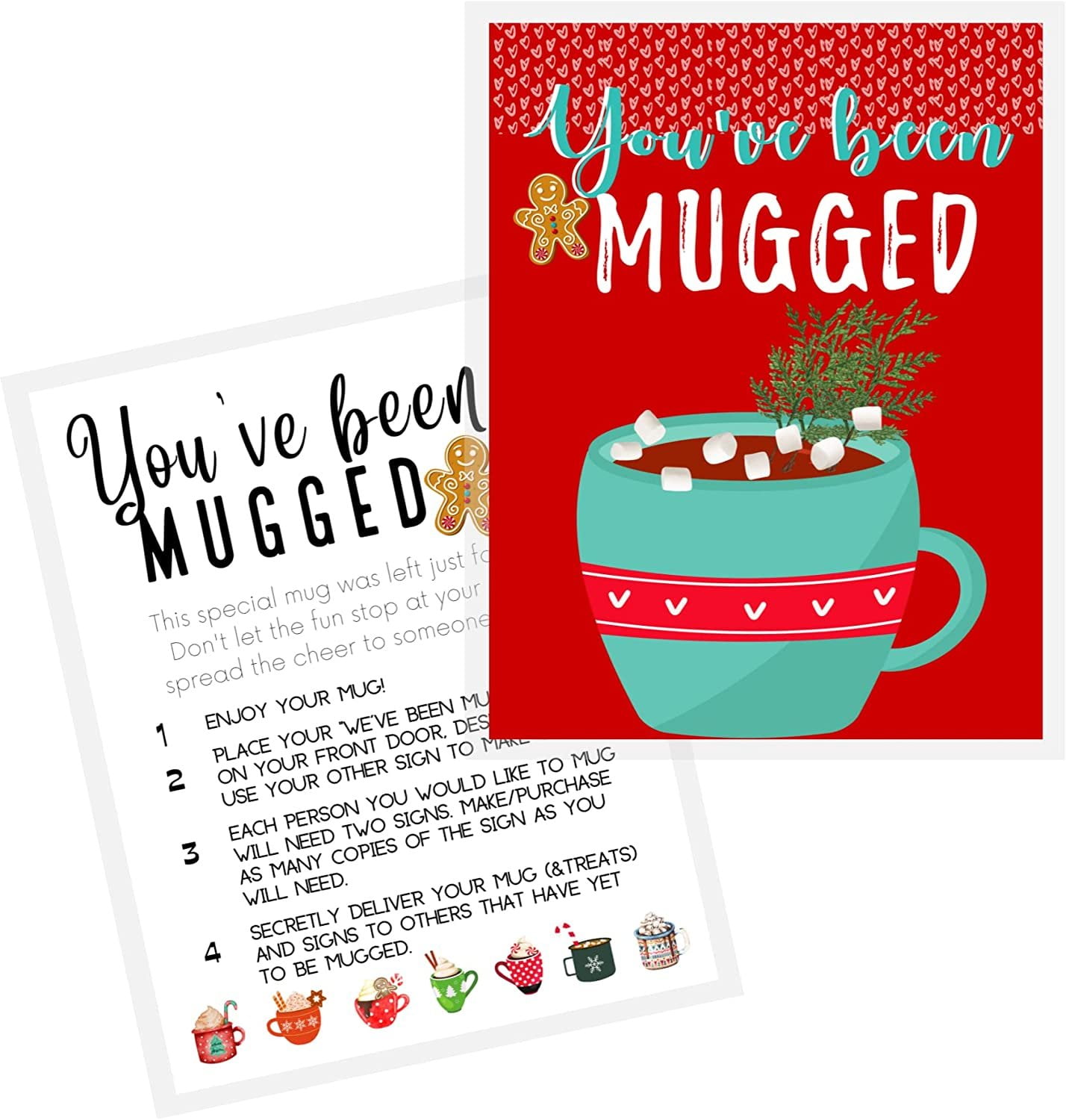 Youve Been Mugged Holiday Game Sheets 40 Pack 8.5x11" inch Standard ...