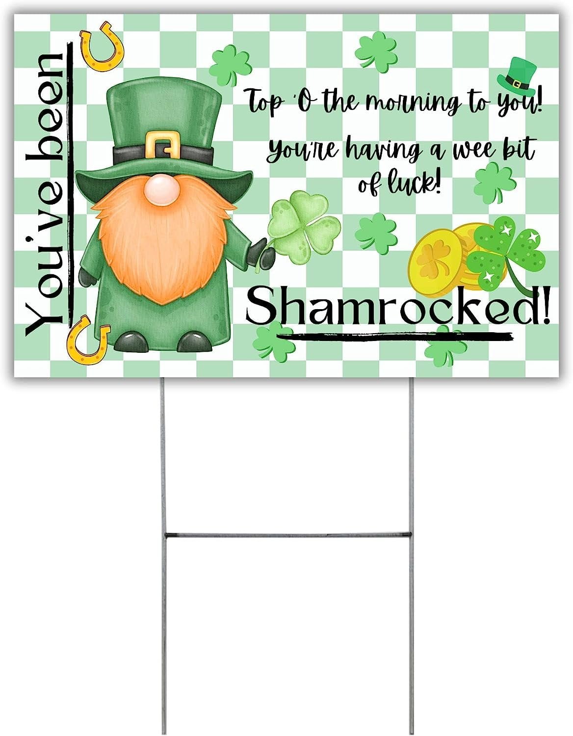 Youve Been Shamrocked Yard Sign Fun Neighborhood Game 12x18 with H ...