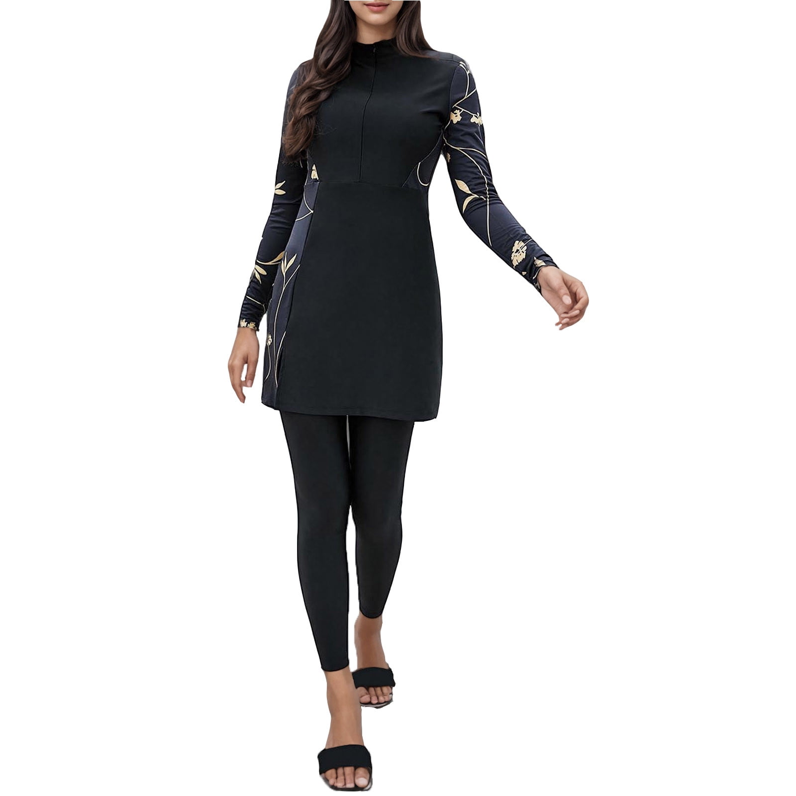 Youyipin Women Modest Muslim Swimsuits Full Body Islamic Arabic Burkini ...