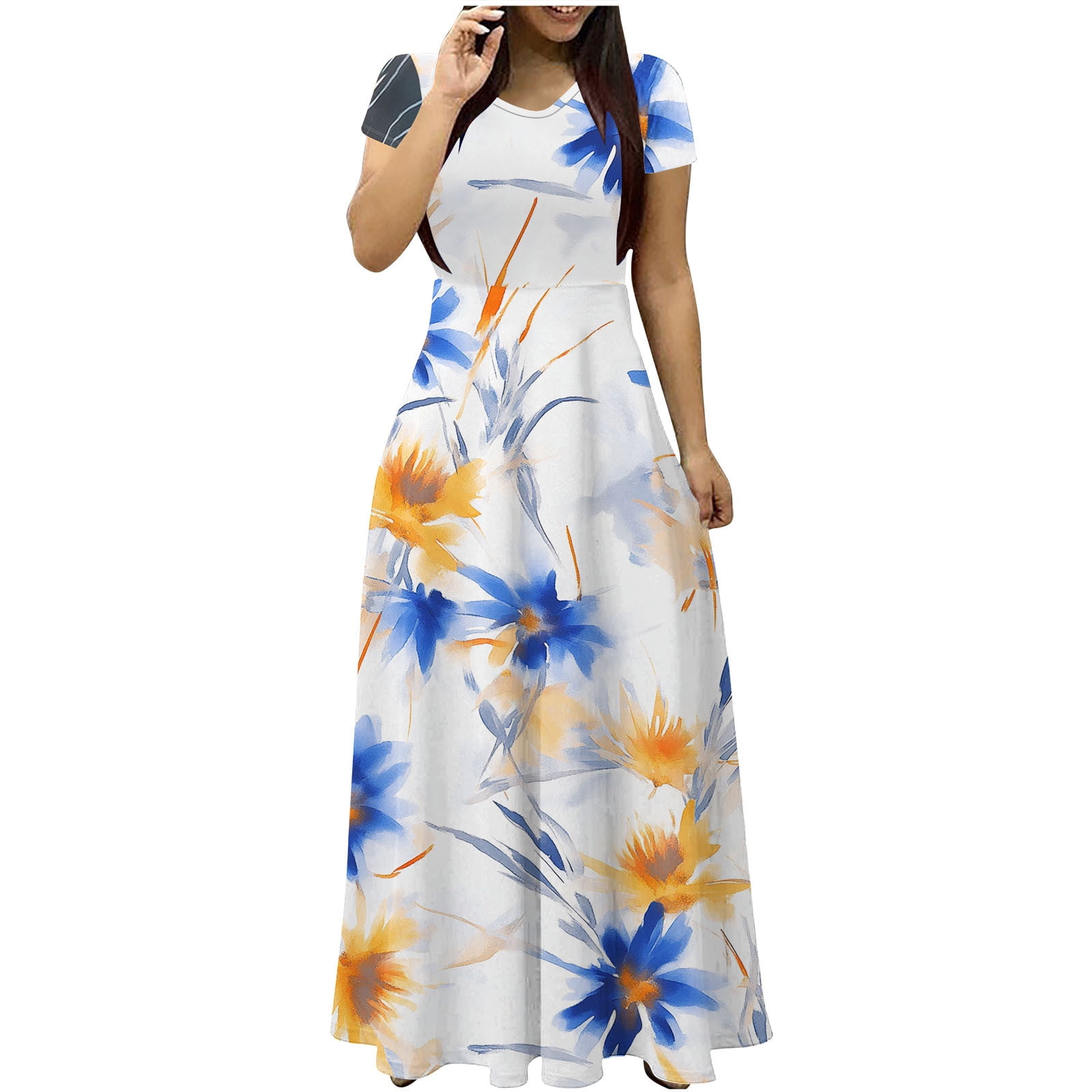 Youyipin womens dresses Swing Vacation Maxi Dresses for Women Boho ...