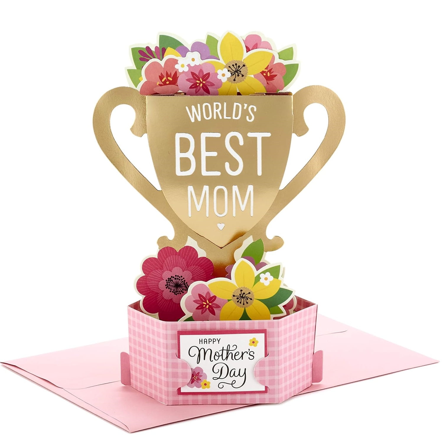Yoyauz 3d Best Mom Trophy Pop Up Mother's Day Card, Suitable For Mom ...