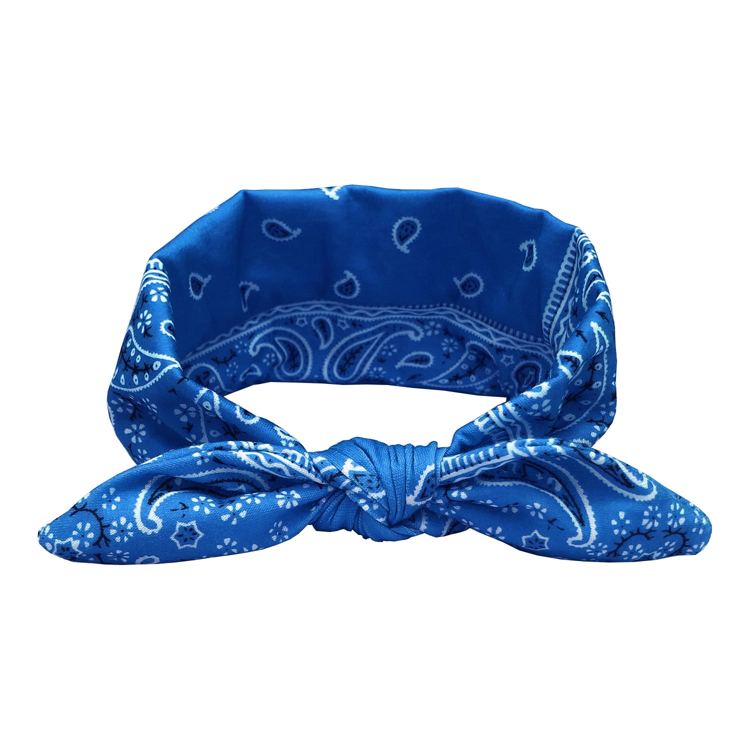 Yoyauz Amoeba Rabbit Ear Headband Stretch Cotton Knotted Cashew Flower ...