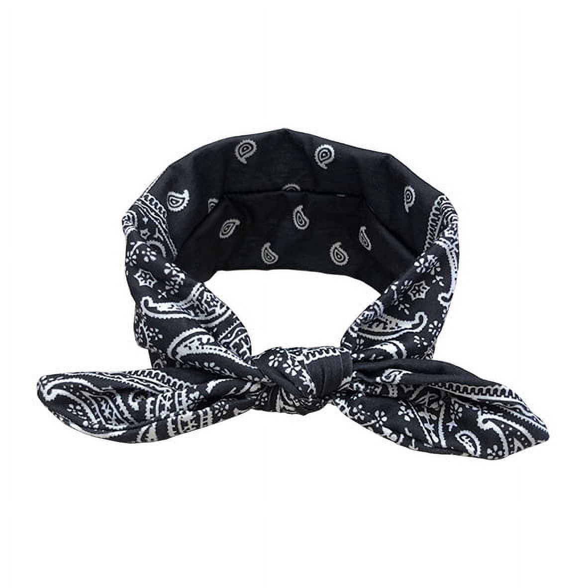 Yoyauz Amoeba Rabbit Ear Headband Stretch Cotton Knotted Cashew Flower ...