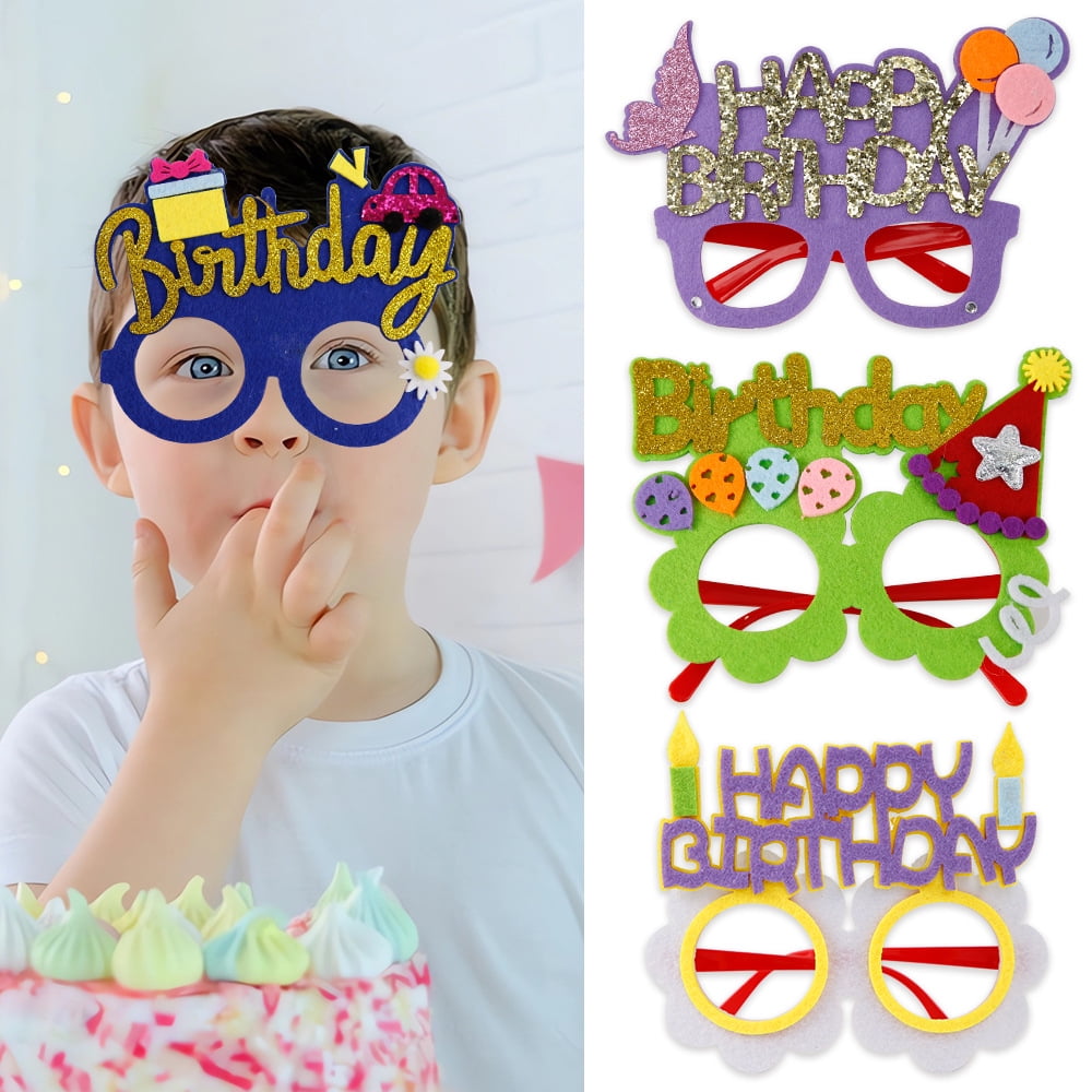 Yoyauz Birthday Party Glasses, Happy Birthday Photo Booth Props Kid's ...
